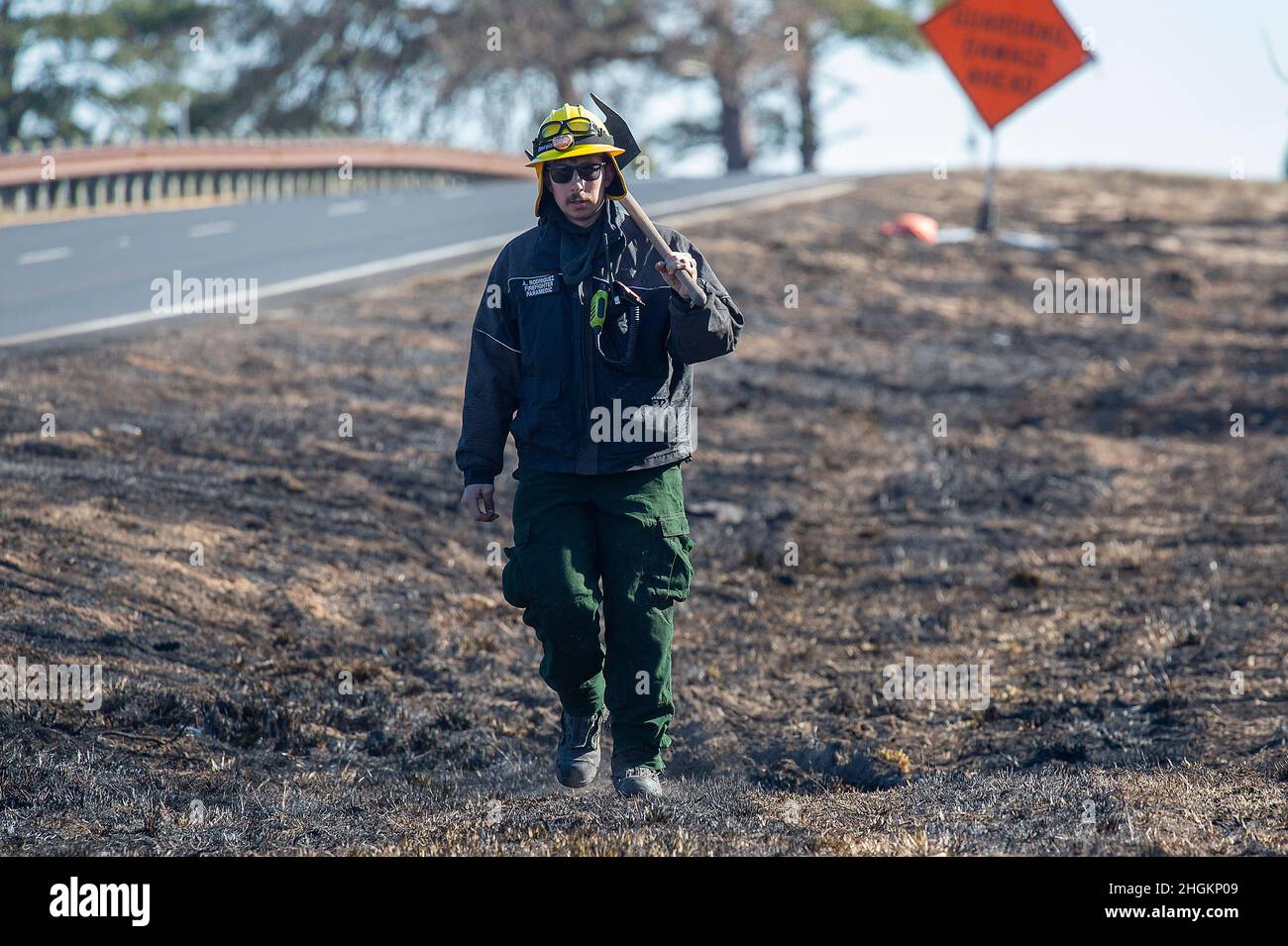 Texas, USA. 21st Jan, 2022. The Blaze. 21st Jan, 2022. Firefighter ...