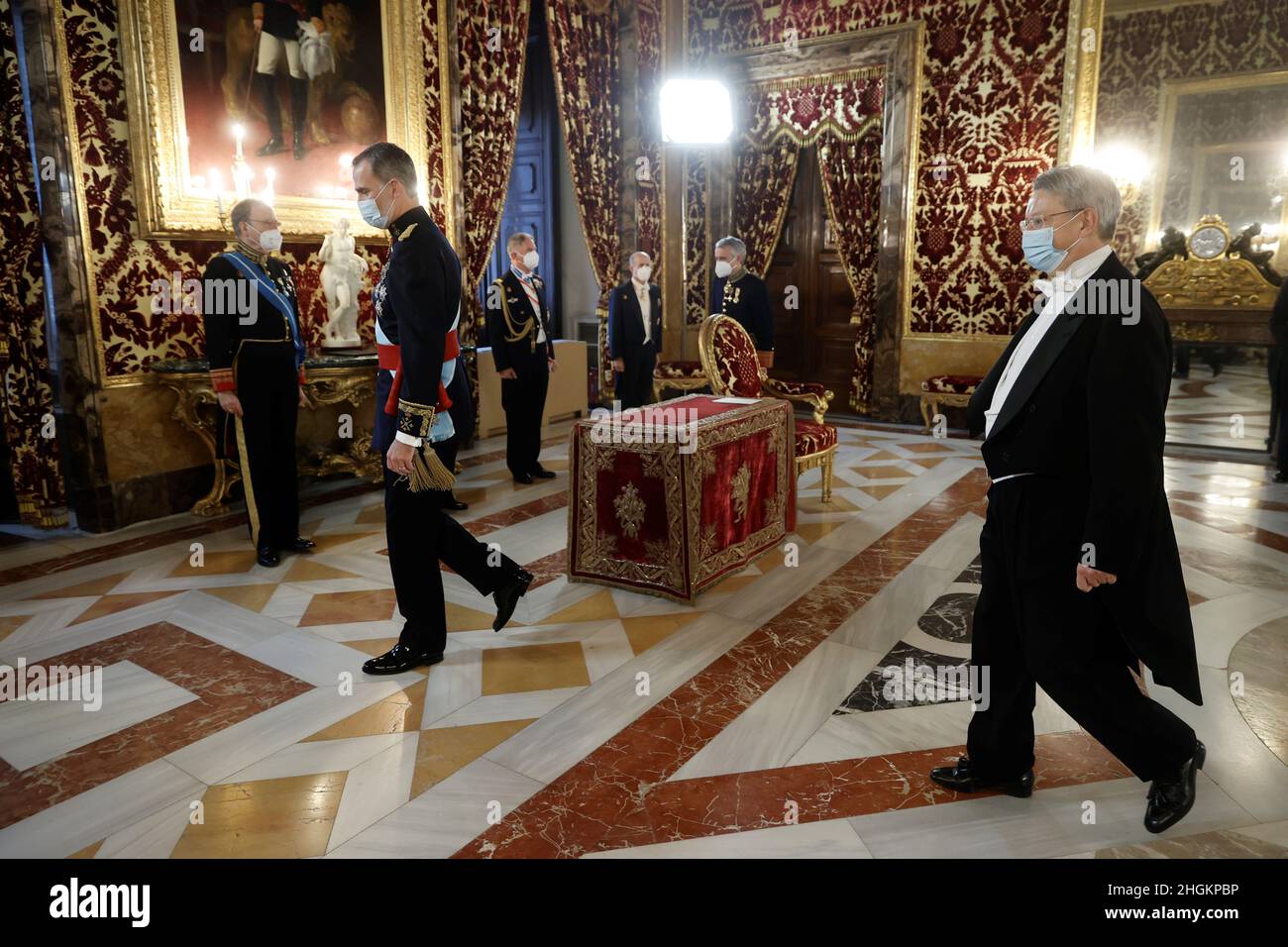 13-01-2022 King Felipe receives credentials from the new ambassador of ...