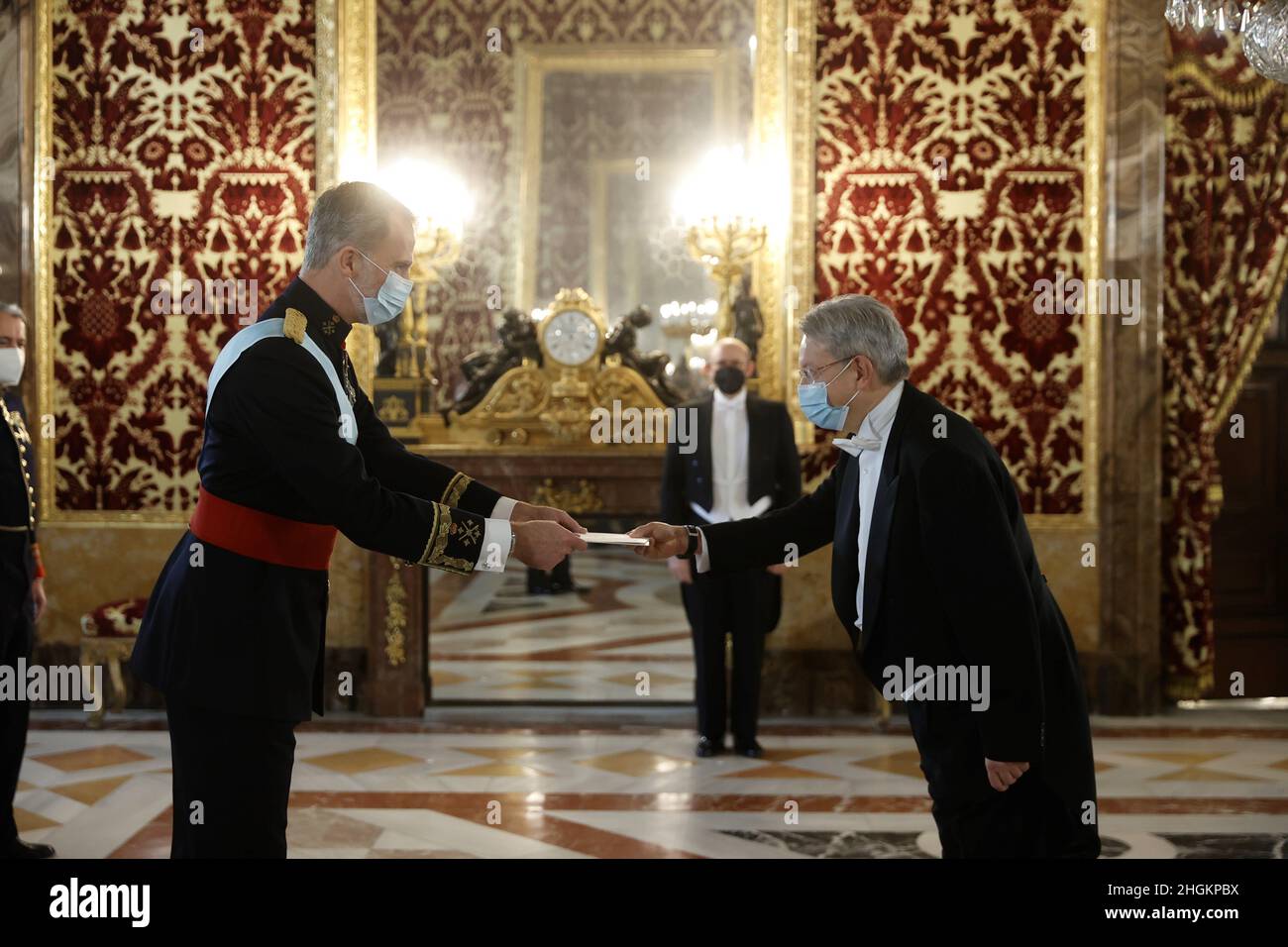 13-01-2022 King Felipe receives credentials from the new ambassador of ...