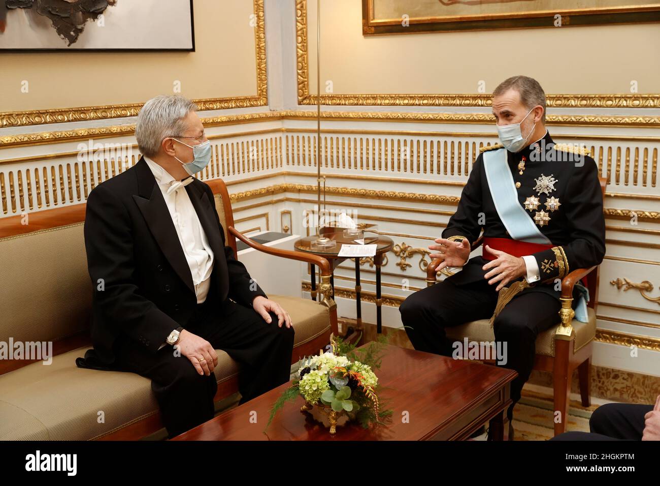 13-01-2022 King Felipe receives credentials from the new ambassador of ...
