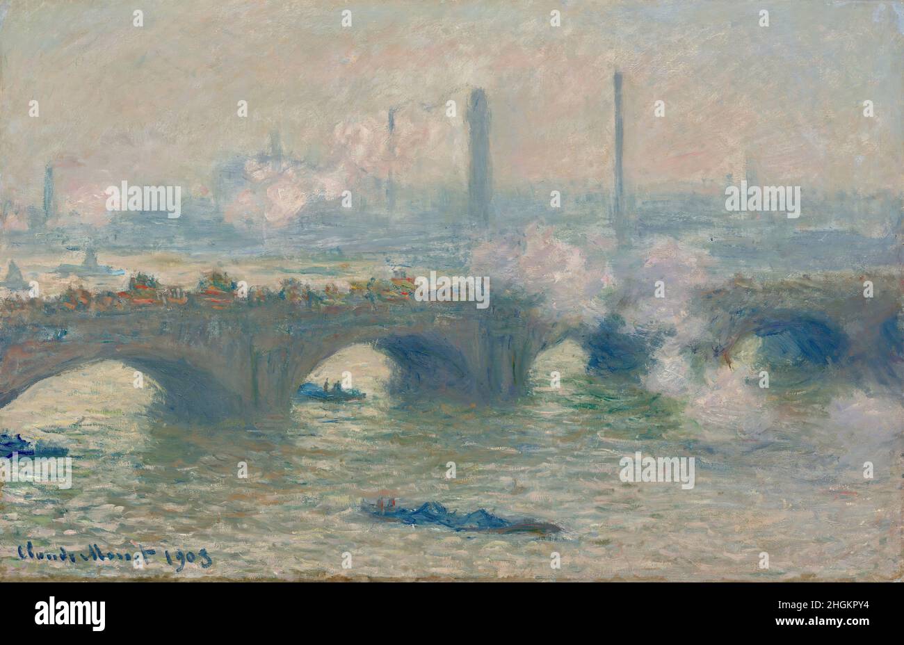 Painting Claude Monet Waterloo Bridge High Resolution Stock Photography ...