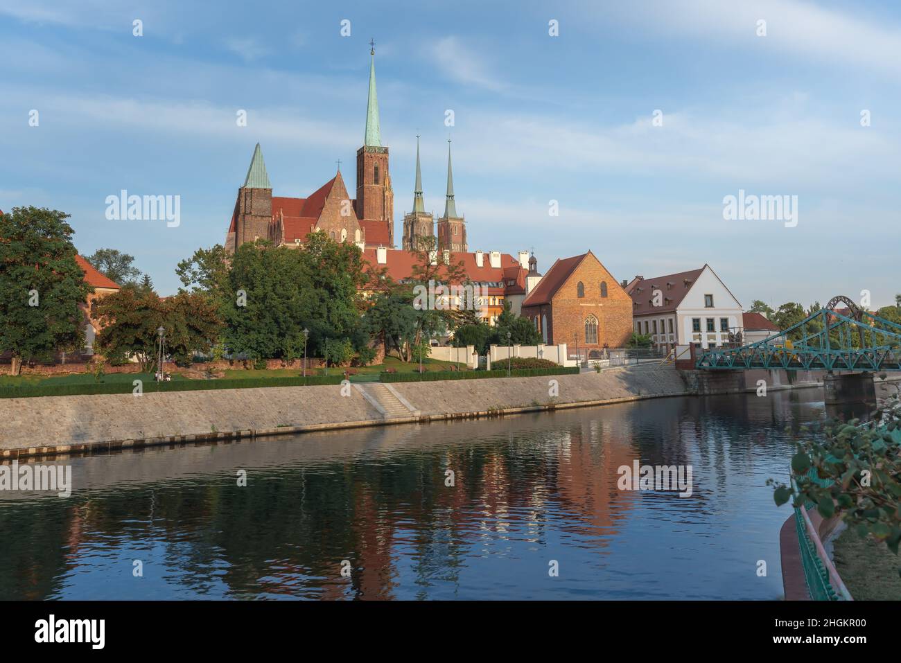 Cathedral Island (Ostrow Tumski) Skyline with Collegiate Church of the Holy Cross and Cathedral ...