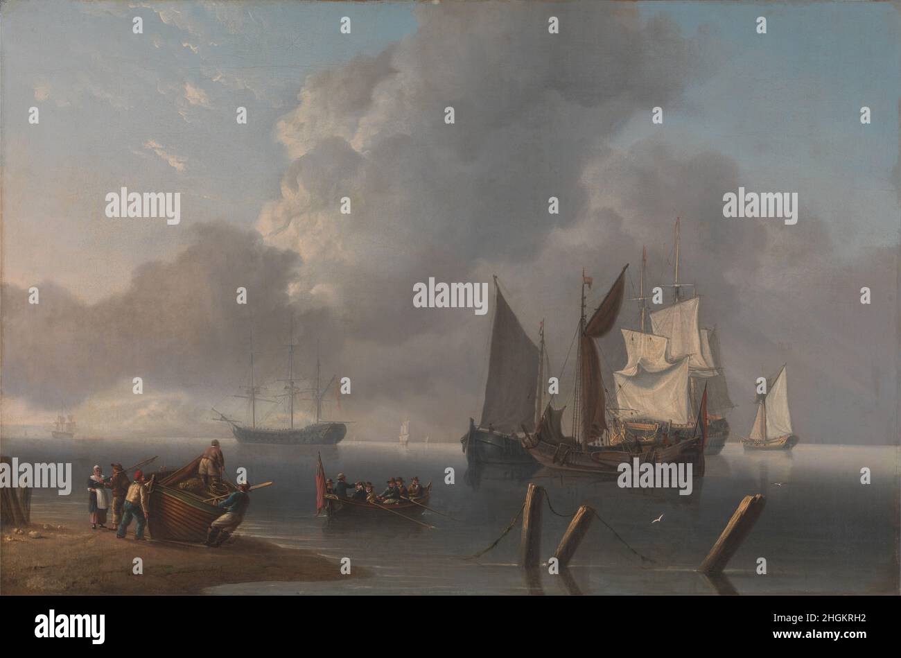 Charles Martin Powell - Warships Lying Offshore, the Commanding Admiral ...