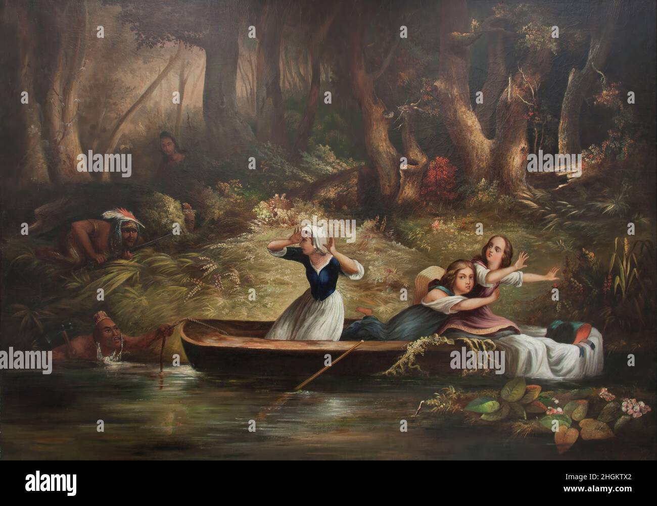 Attributed to Karl Bodmer - Capture of the Calloway Girls and Jemima Boone Stock Photo - Alamy