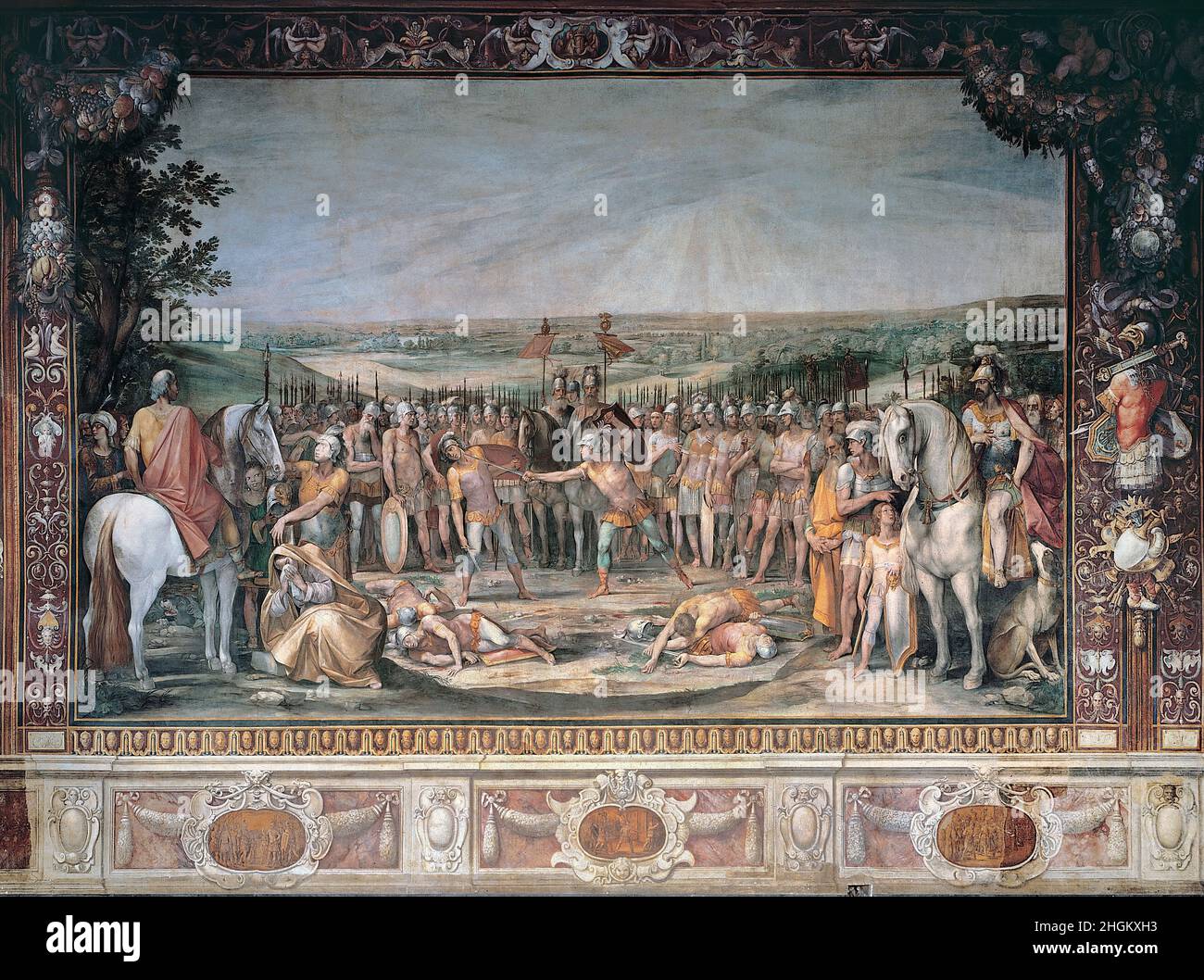 Cavalier d'Arpino - Combat of the Horatii and the Curiatii straight ...