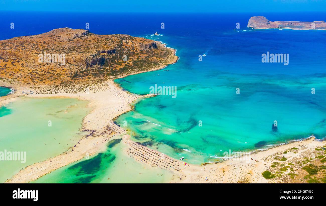 Blue lagoon in Ballos, Crete, Greece Stock Photo - Alamy