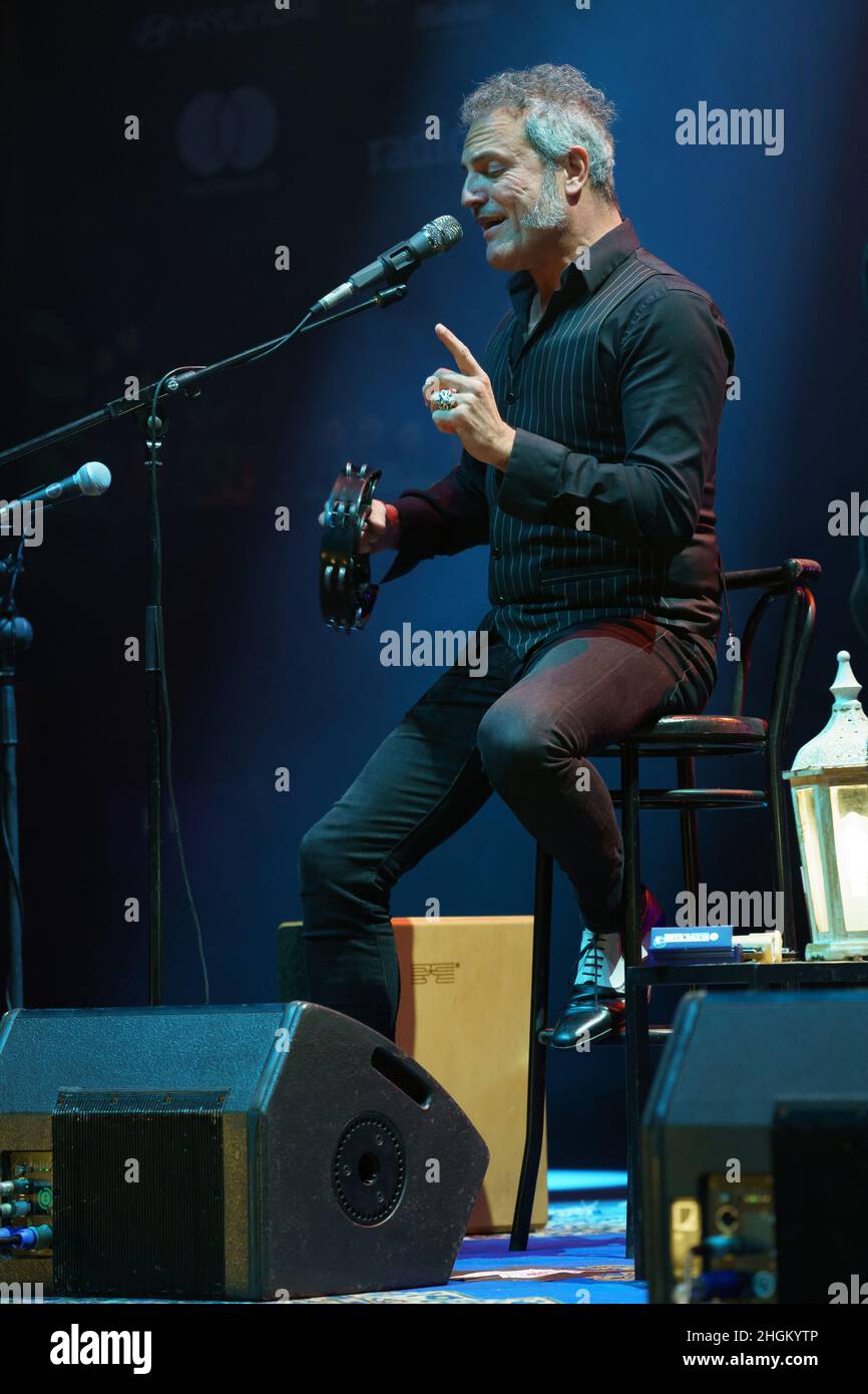 Madrid, Spain. 21st Jan, 2022. Carlos Tarque, a member of M-Clan offers ...
