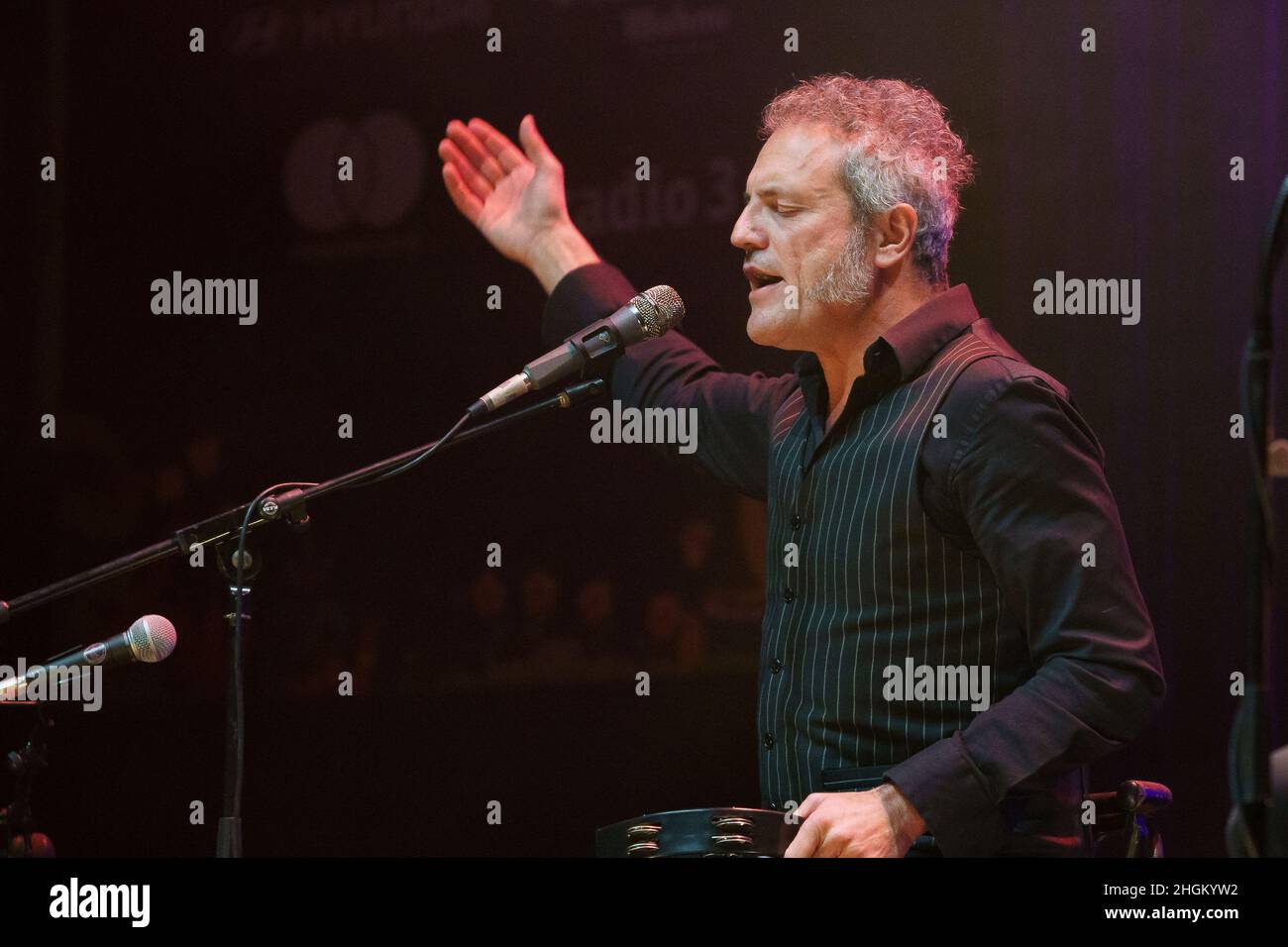 Madrid, Spain. 21st Jan, 2022. Carlos Tarque, a member of M-Clan offers ...