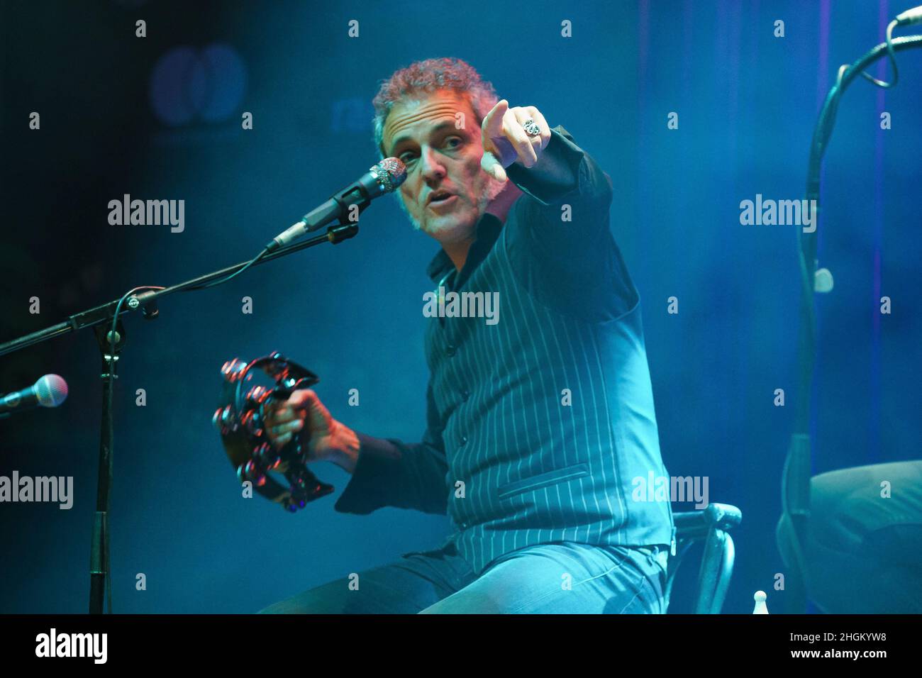 Madrid, Spain. 21st Jan, 2022. Carlos Tarque, a member of M-Clan offers ...