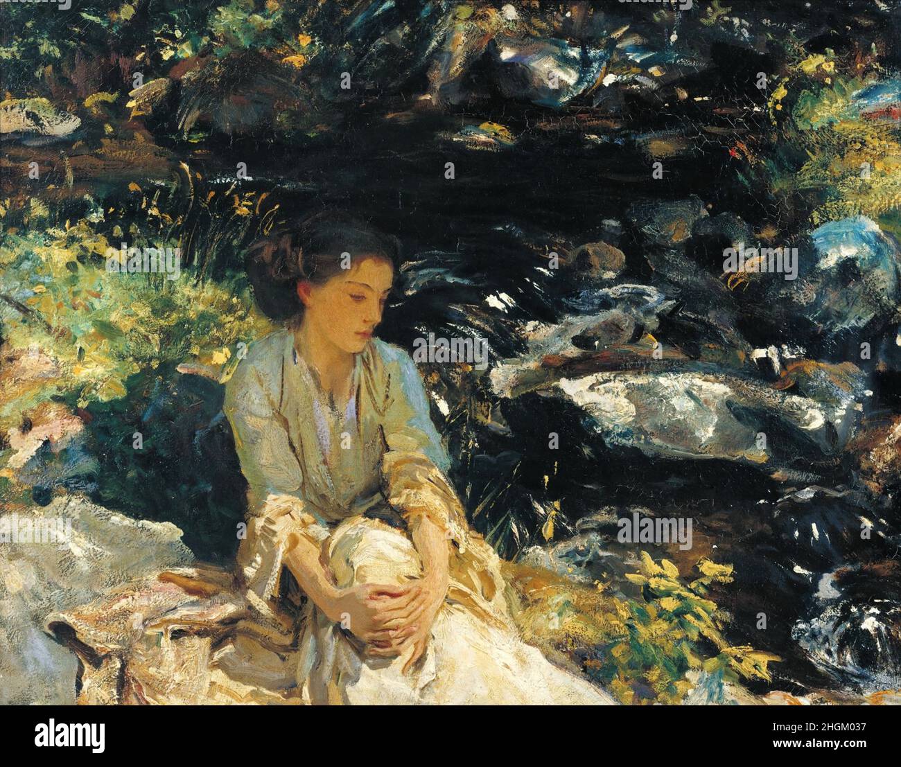 The Black Brook - 1908c. - Oil on canvas 55,2 x 69,8 cm - Sargent John ...