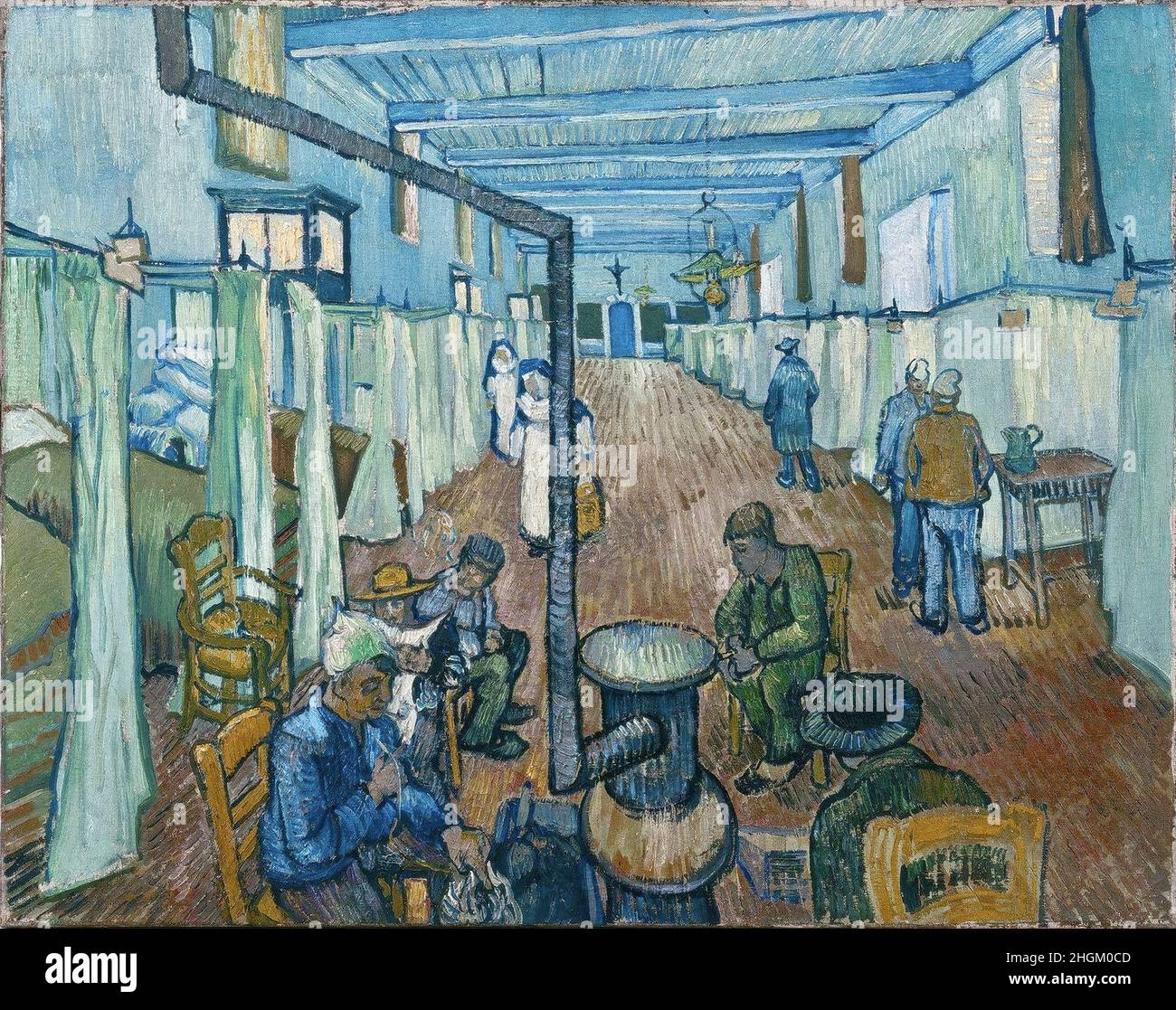 The Ward in the Hospital at Arles - 1889 - Oil on canvas 72 x 91 cm - Van Gogh Vincent Stock ...