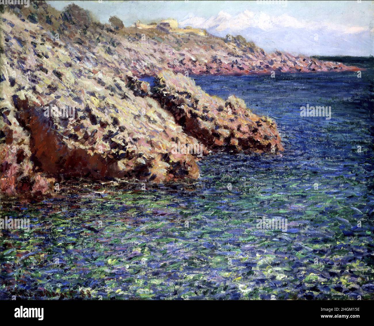 The Mediterranean - Cap d'Antibes - 1888 - Oil on canvas 65 x 81,2 cm - Monet Claude Stock Photo ...