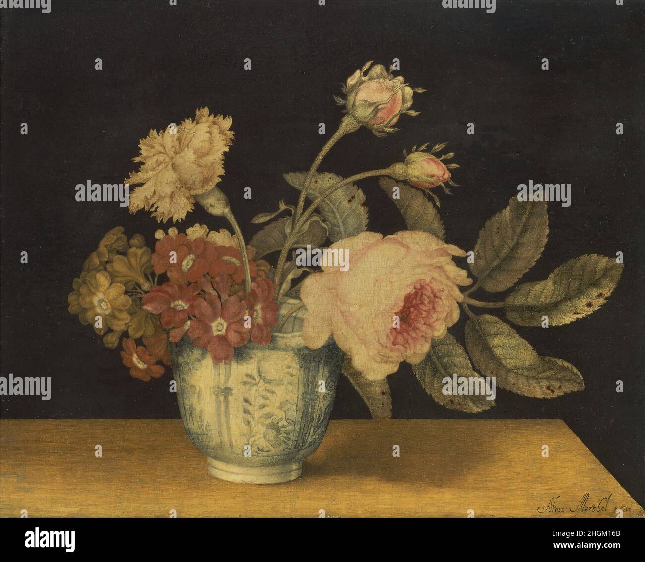 Alexander Marshal - Flowers in a Delft Jar Stock Photo - Alamy
