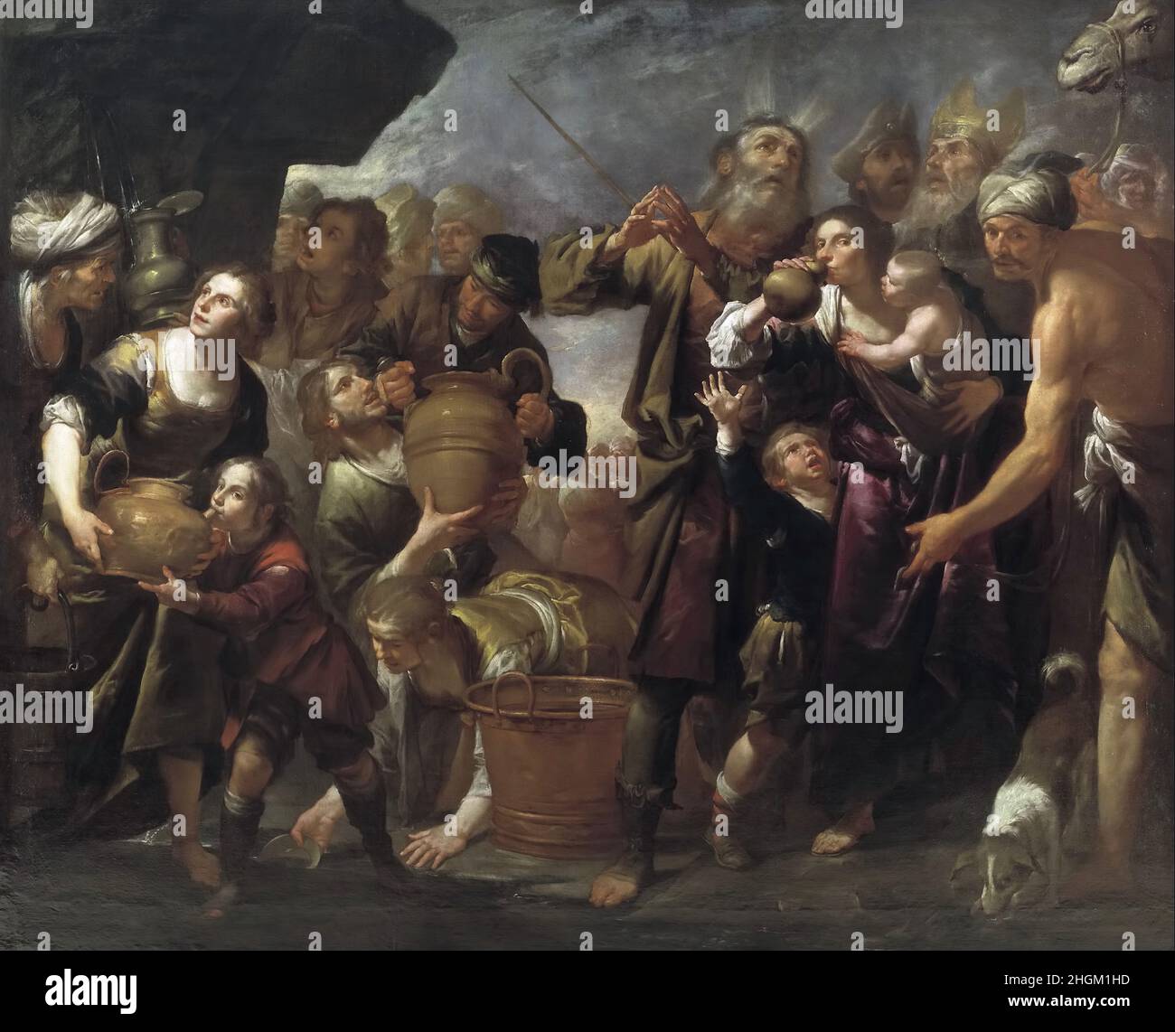 Moisés y el agua de la roca - 1640c. - oil on canvas 245 x 300 cm ...