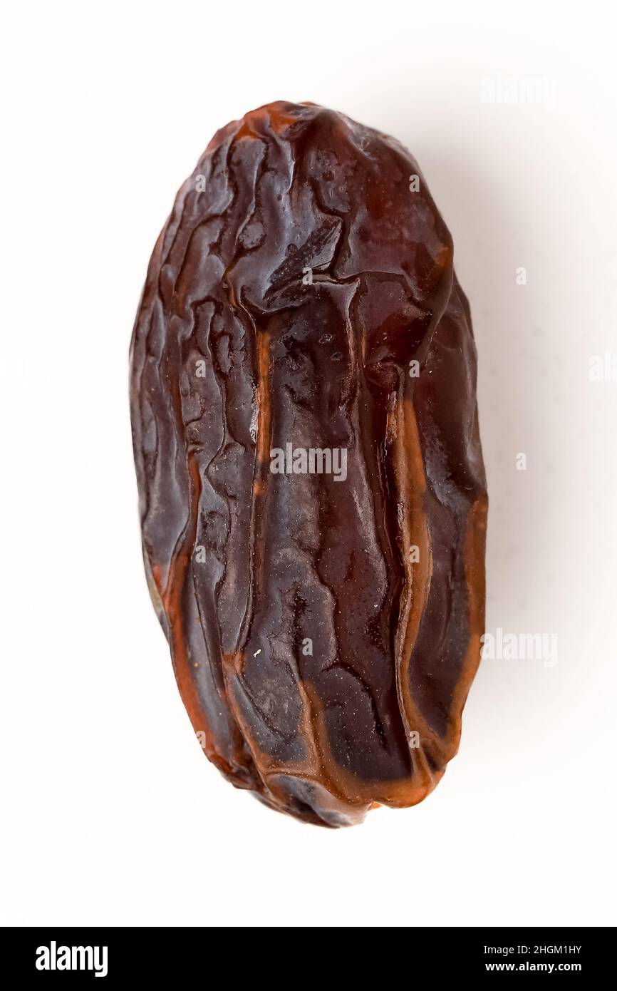 dried date isolated on white background one piece for cut out Stock ...