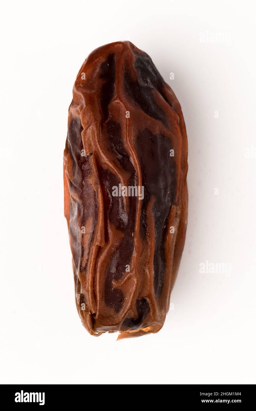dried date isolated on white background one piece for cut out Stock ...