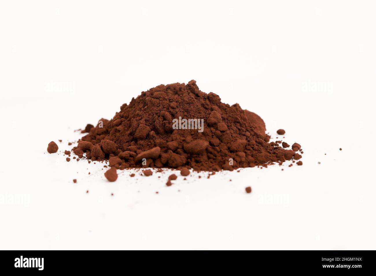 Cacao powder isolated on white background in High quality Macro details ...
