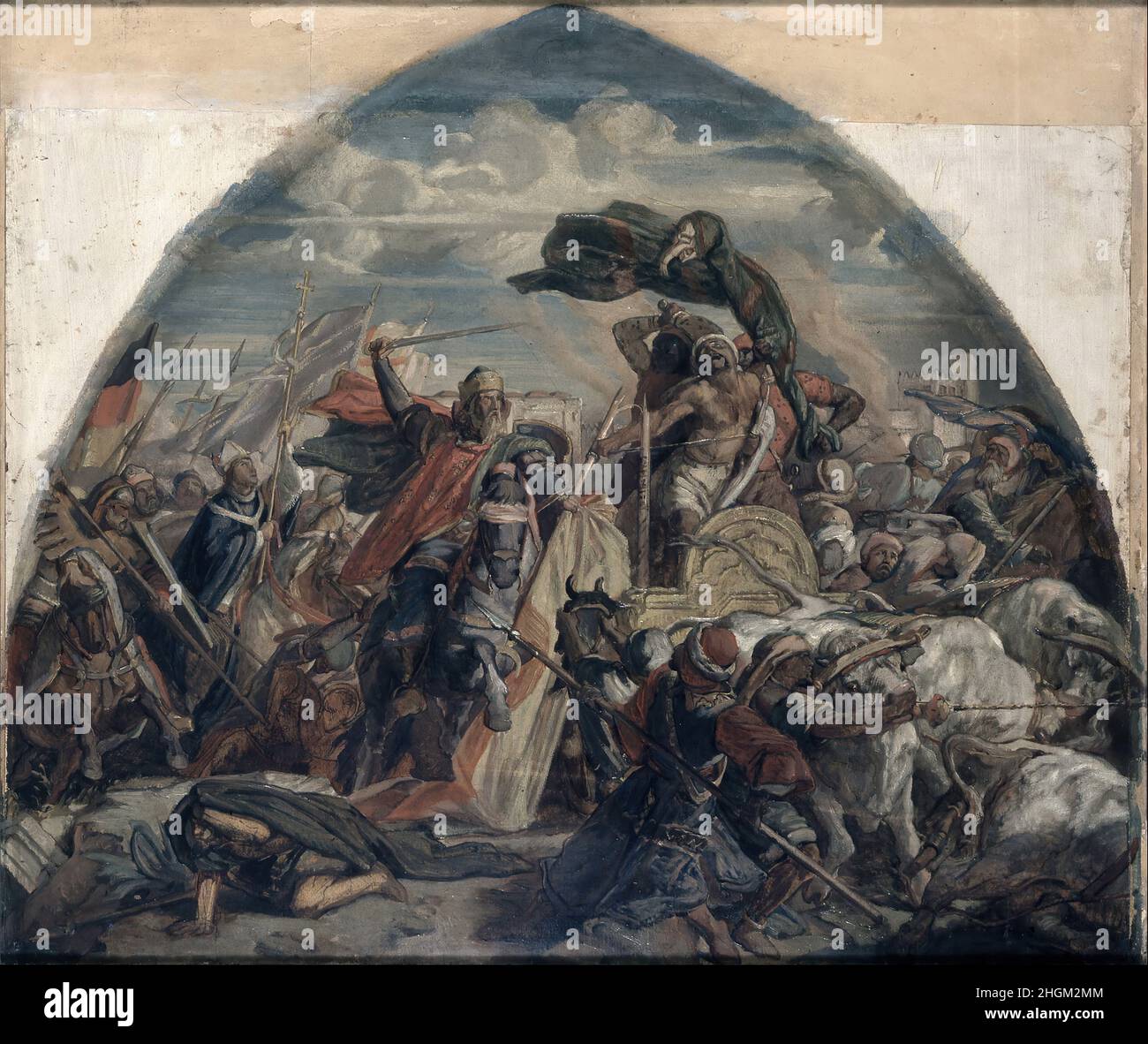 Alfred Rethel - The Battle of Cordoba Stock Photo - Alamy