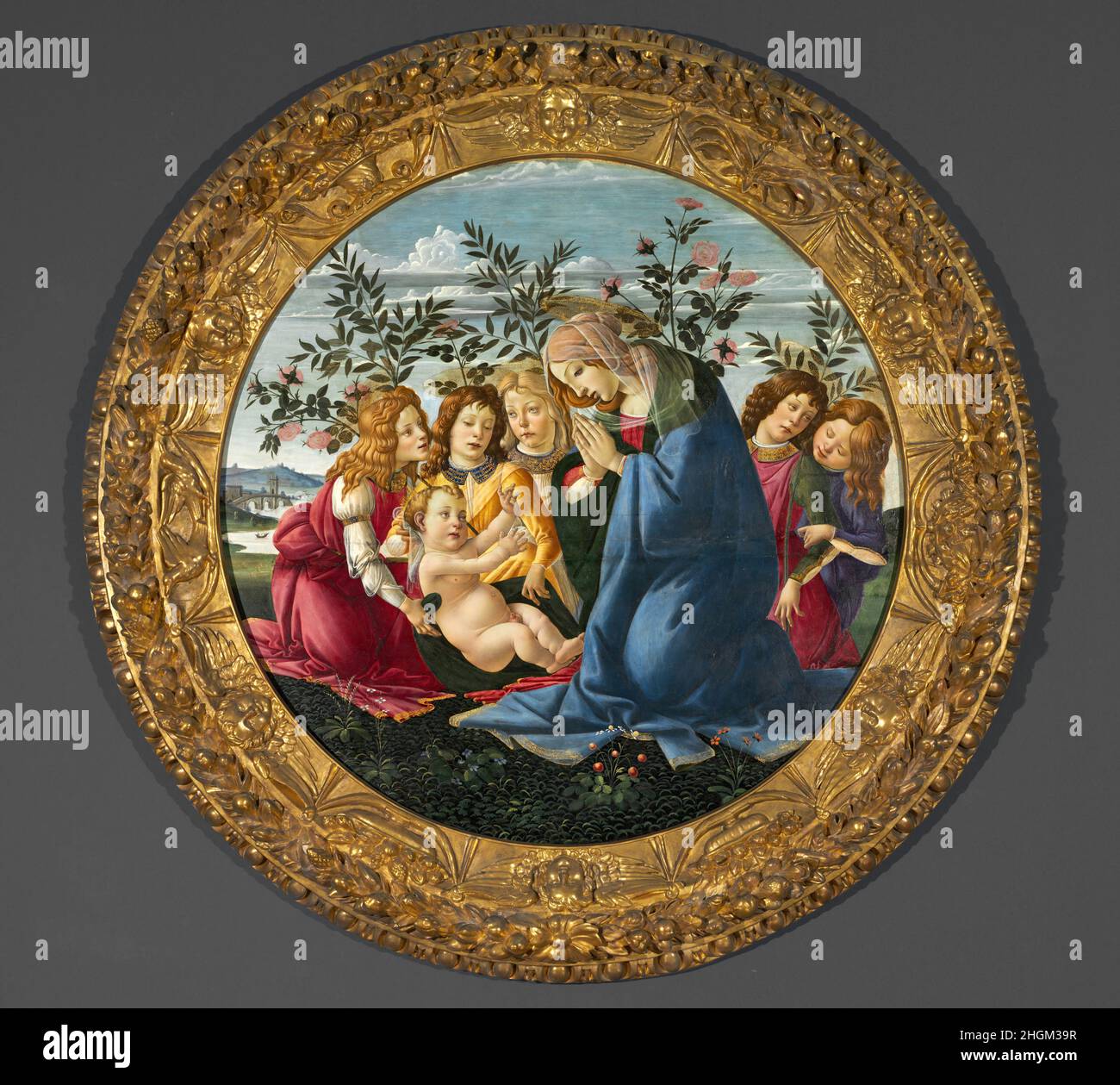 Madonna Adoring the Child with Five Angels - 1485 90 - tempera on ...
