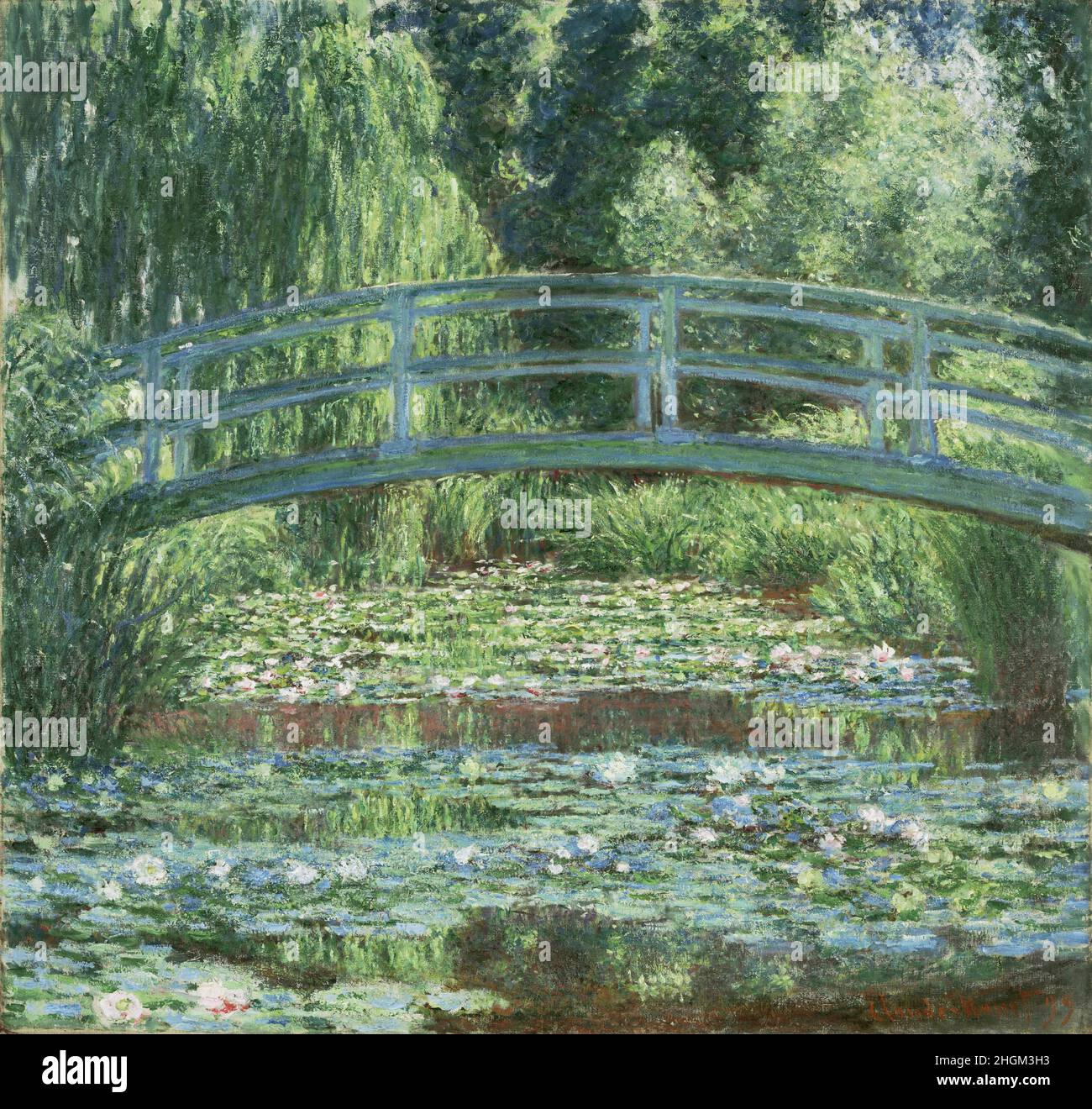 The japanese footbridge and the water lily pool, Giverny - 1899 - oil ...