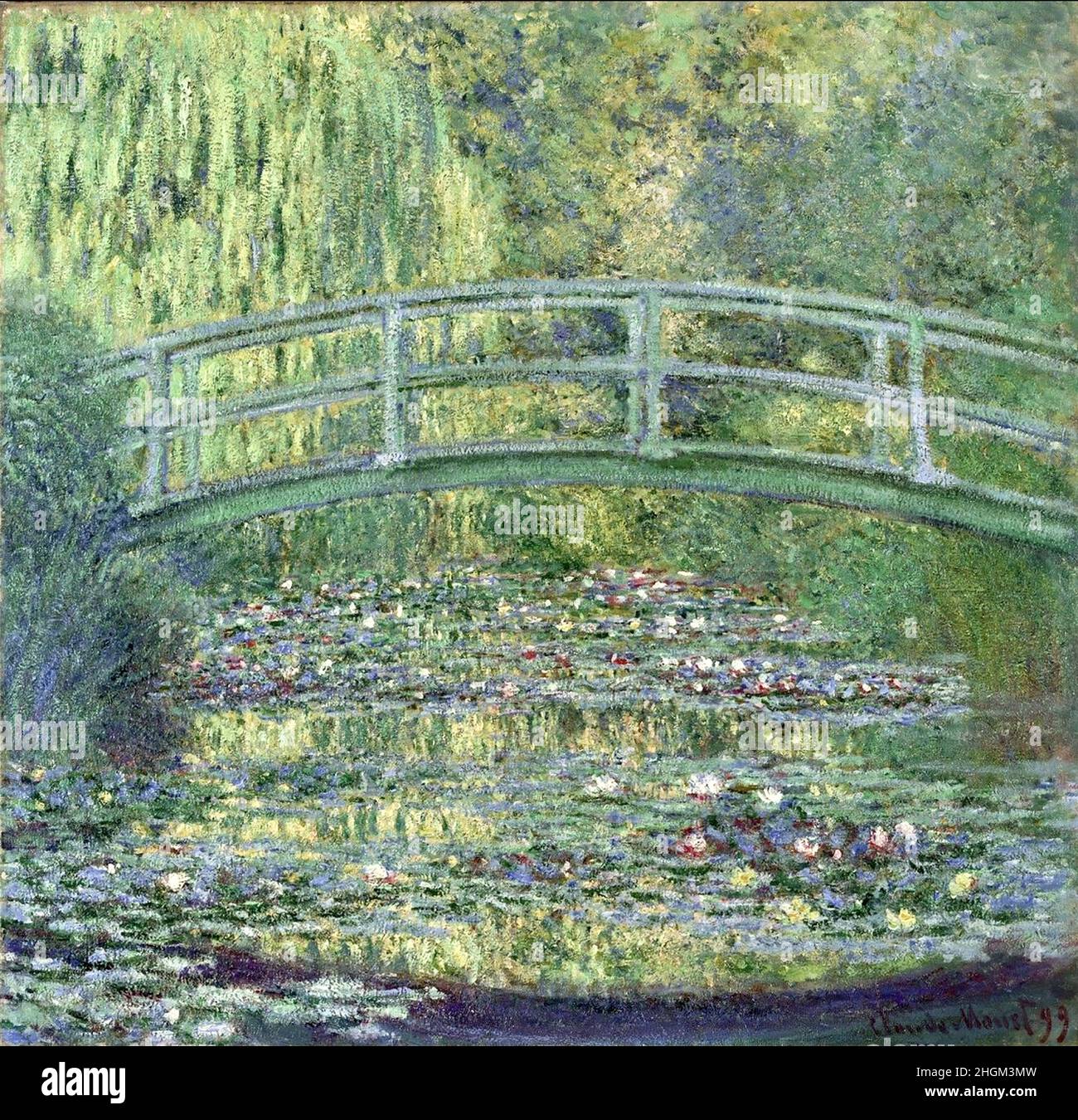 Water Lily Pond - 1899 - Oil on canvas 88,6 x 91,9 cm - Monet Claude ...