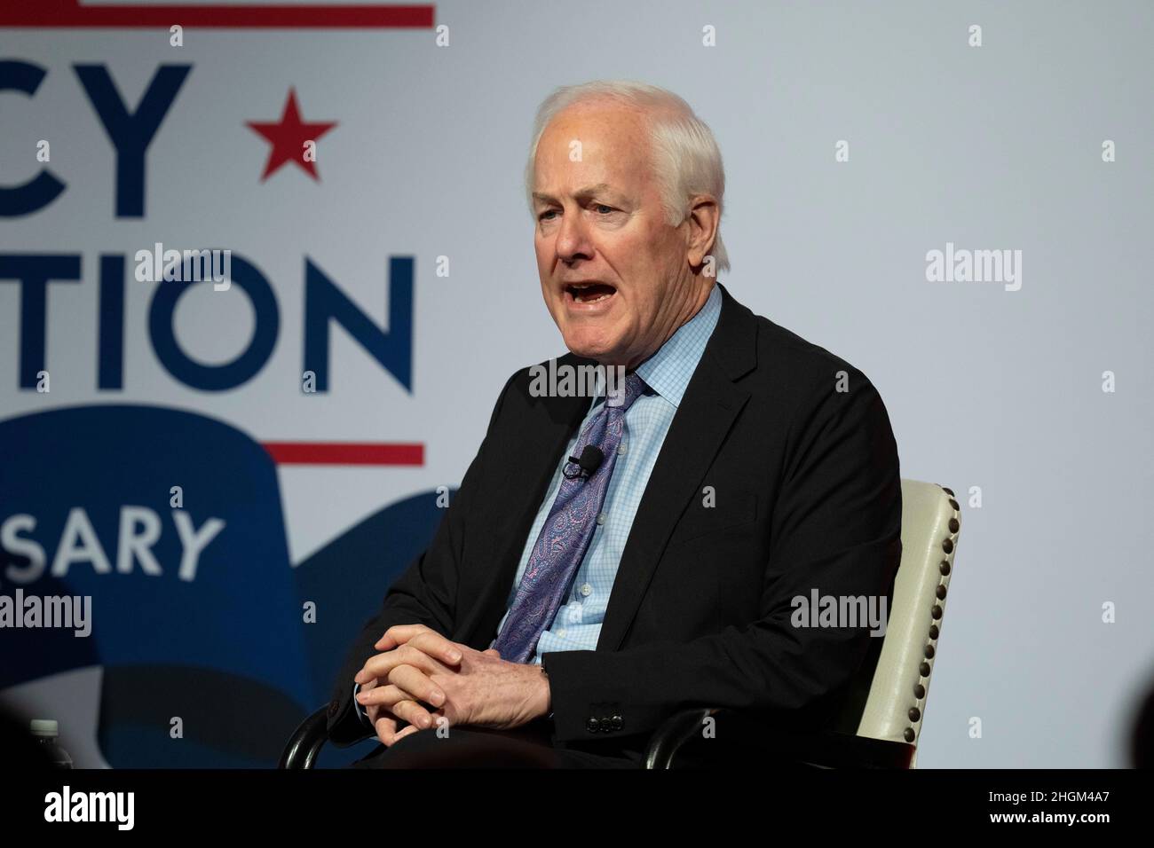 Austin, USA. 21st Jan, 2022. U.S. Senator John Cornyn, Republican of ...