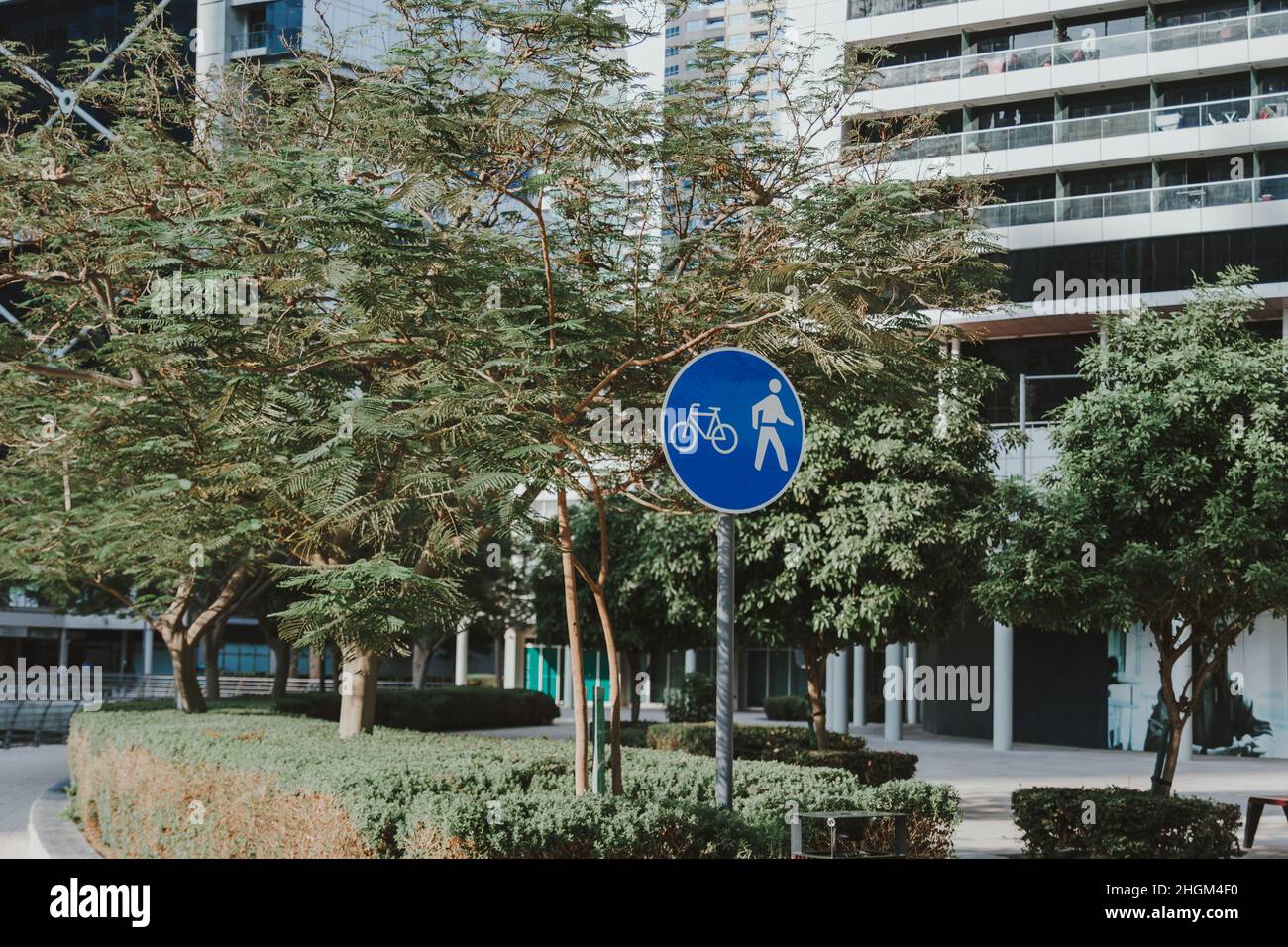 Outdoor direction sign board for people in a park area on the street ...