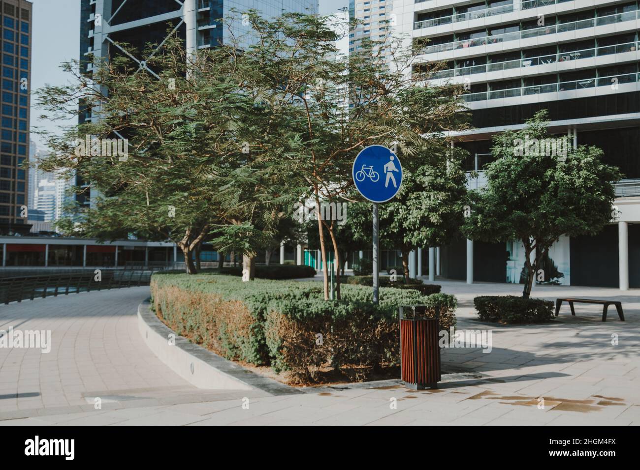 Outdoor direction sign board for people in a park area on the street ...