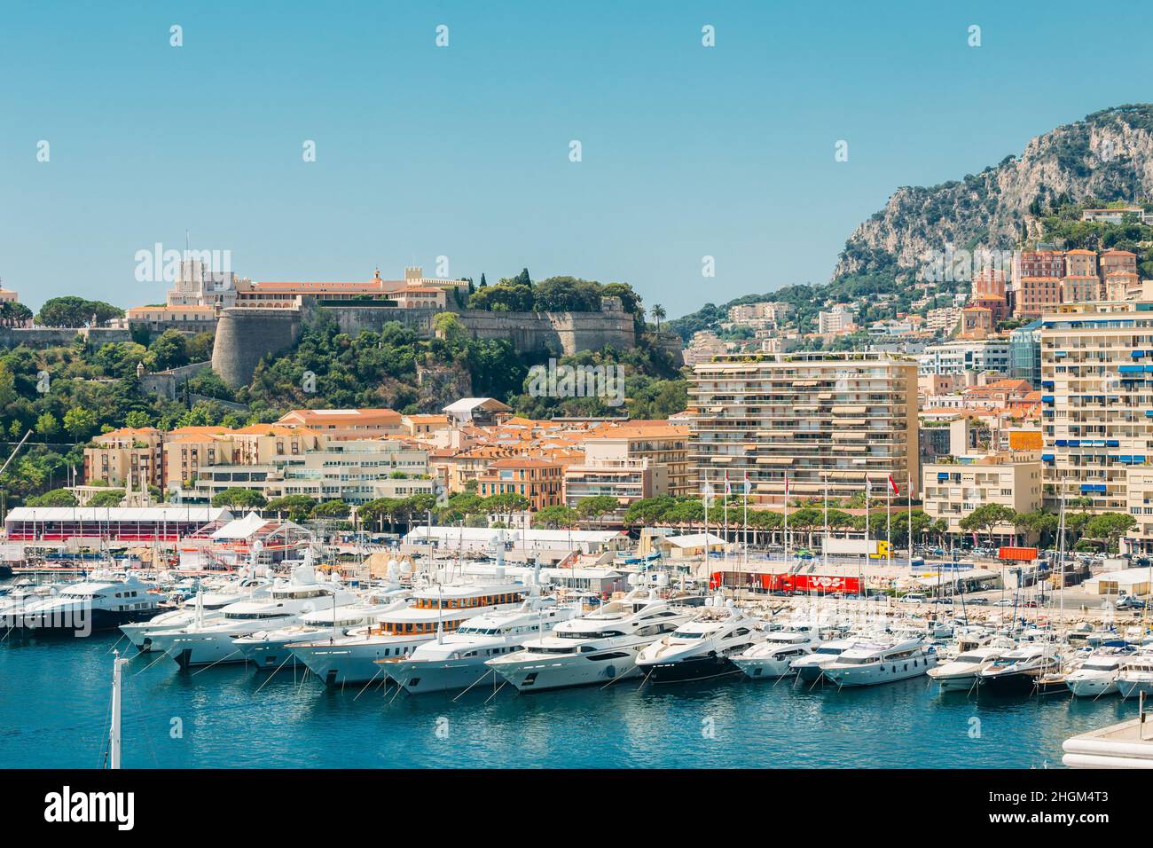 White Yachts Of Different Sizes Are Moored At City Pier and Royal ...