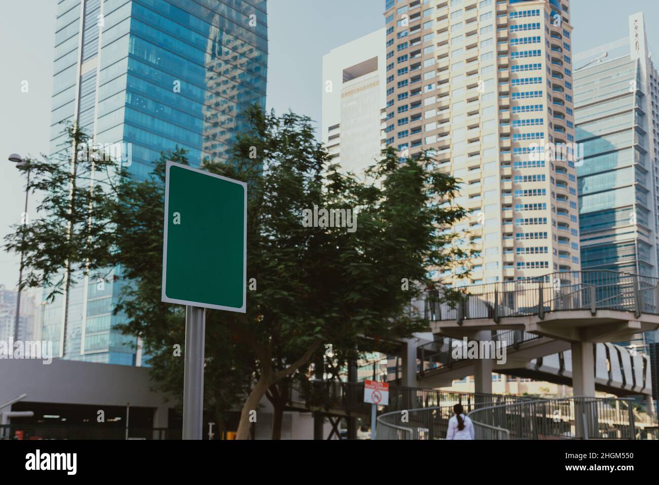 Outdoor direction sign boards for people and traffic in a park area ...