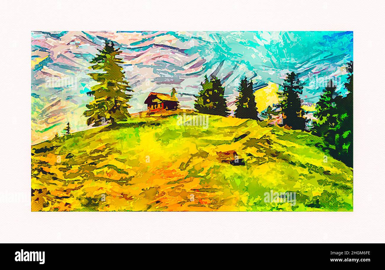Nature Landscape Scenic Impressionist Painting Van Gogh Style ...
