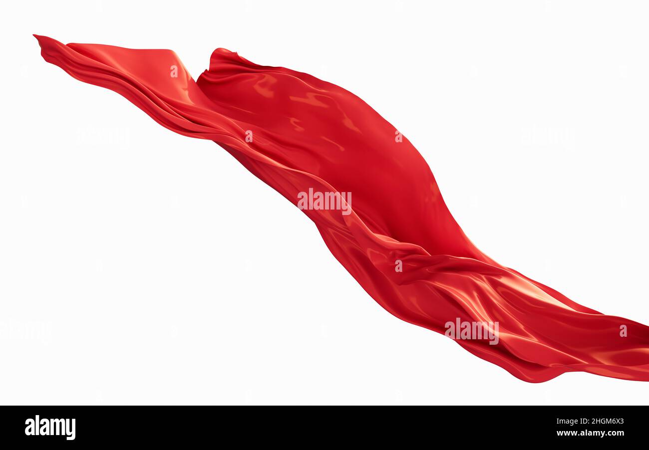 Red flying clothes, 3d rendering. Computer digital drawing Stock Photo ...