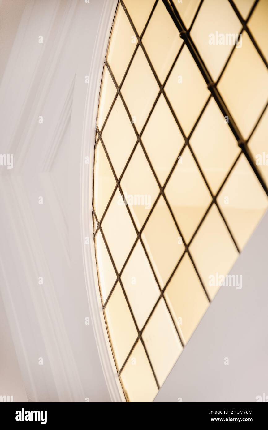 Amazing window design with black bars in a beautiful house Stock Photo ...