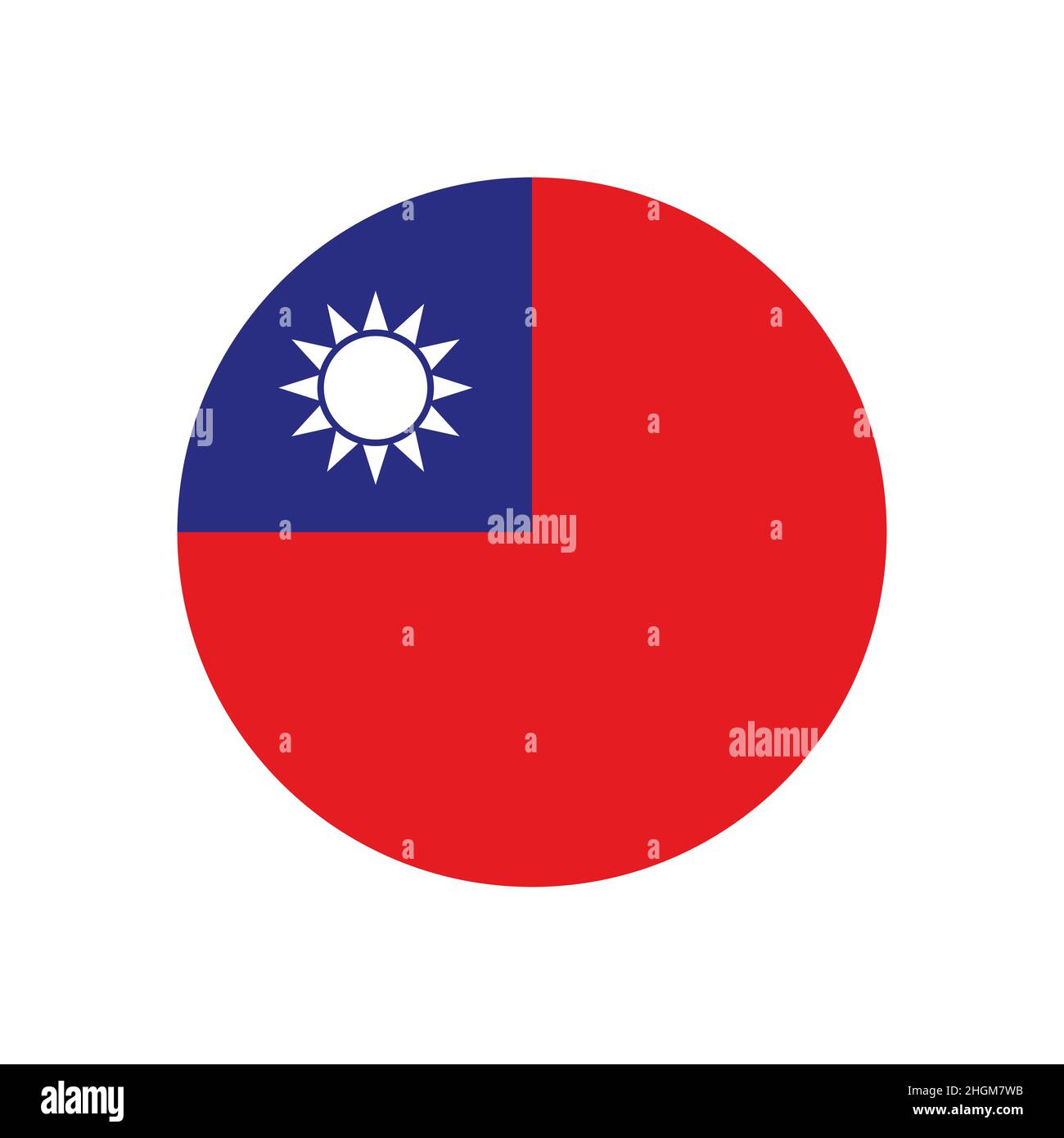 The flag of Taiwan in a circle Stock Vector Image & Art - Alamy