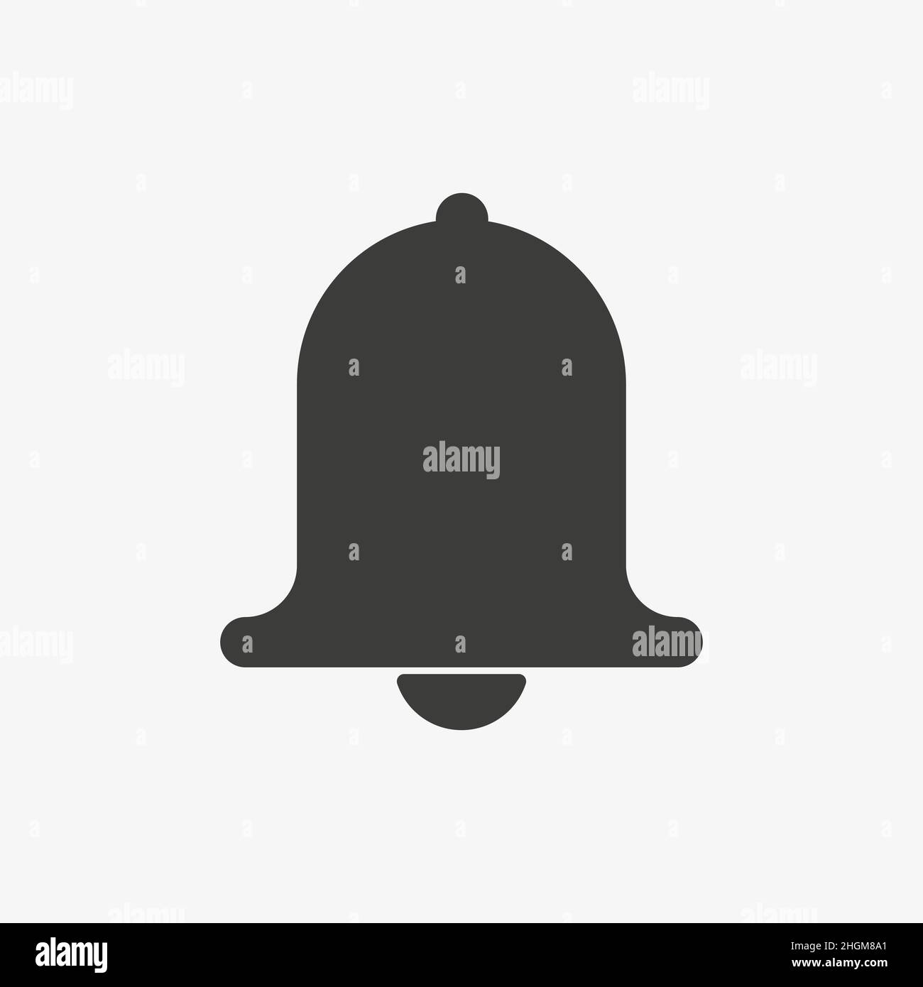 Bell icon on white background. Notification sign Stock Vector Image ...