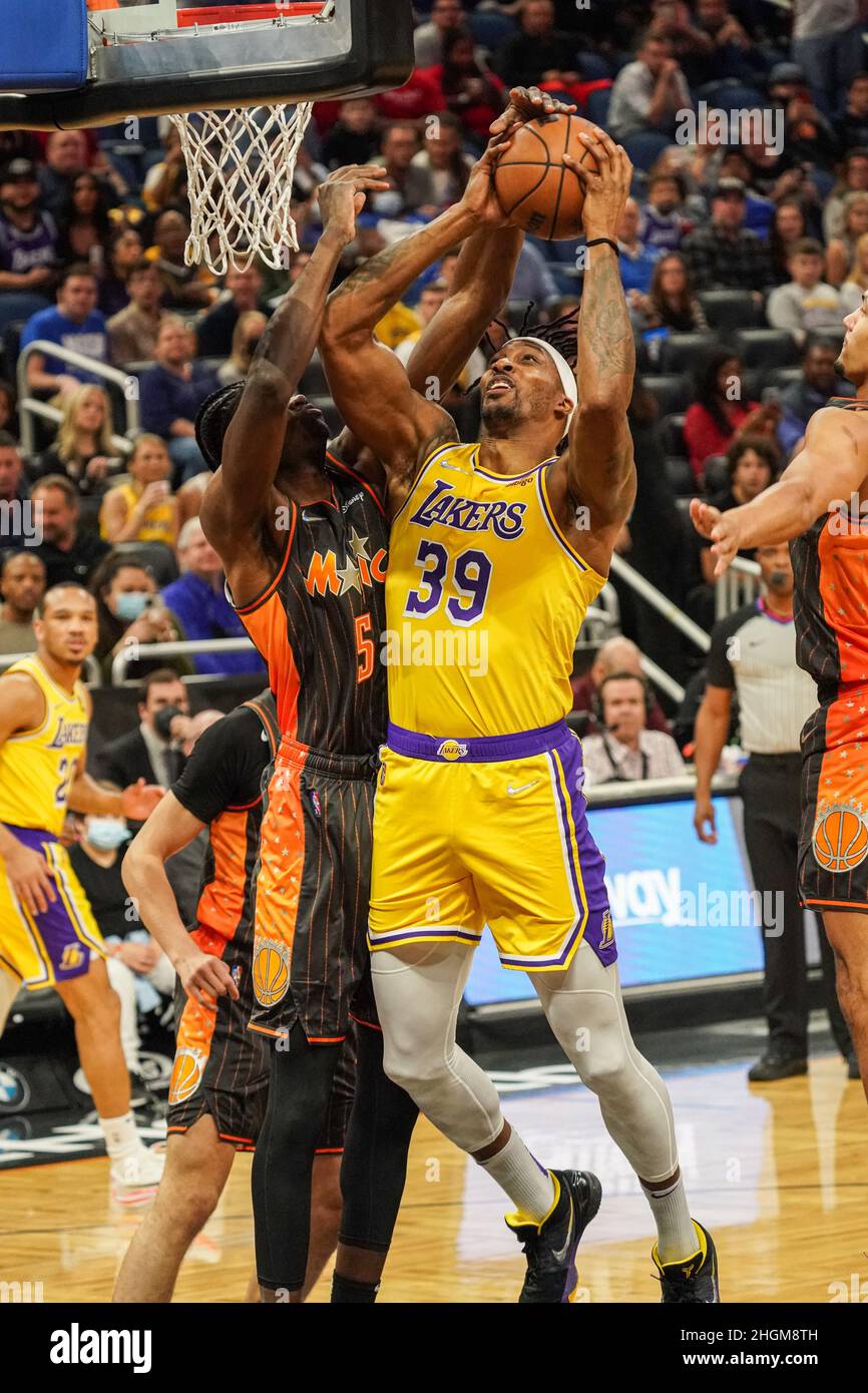 Orlando, Florida, USA, January 21, 2022, Los Angeles Lakers Center ...
