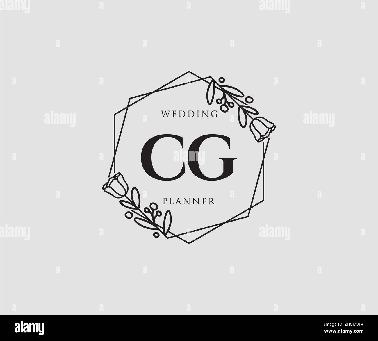 CG feminine logo. Usable for Nature, Salon, Spa, Cosmetic and Beauty ...