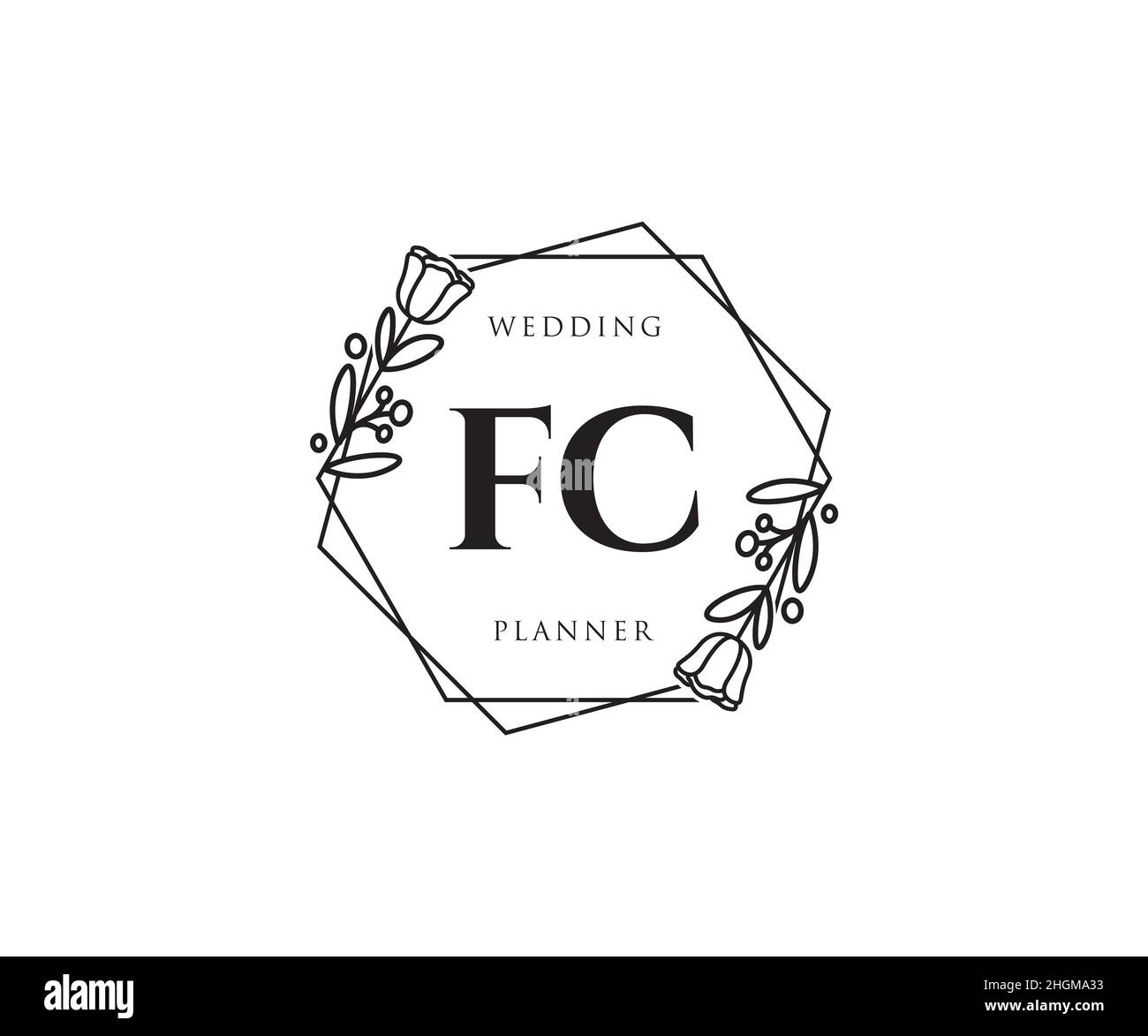 FC feminine logo. Usable for Nature, Salon, Spa, Cosmetic and Beauty ...