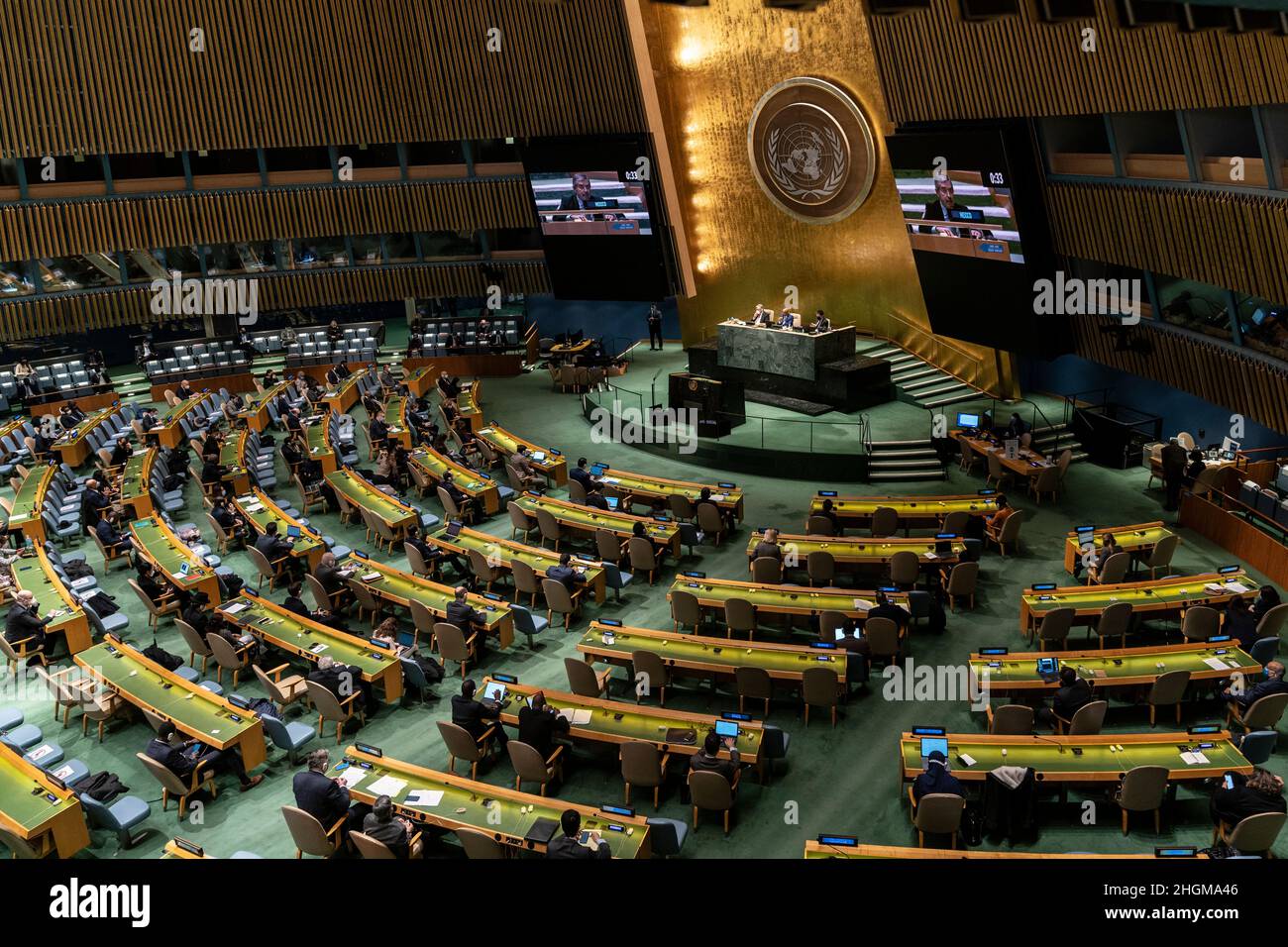 New York, NY - January 21, 2022: General Assembly 76th session 56th ...