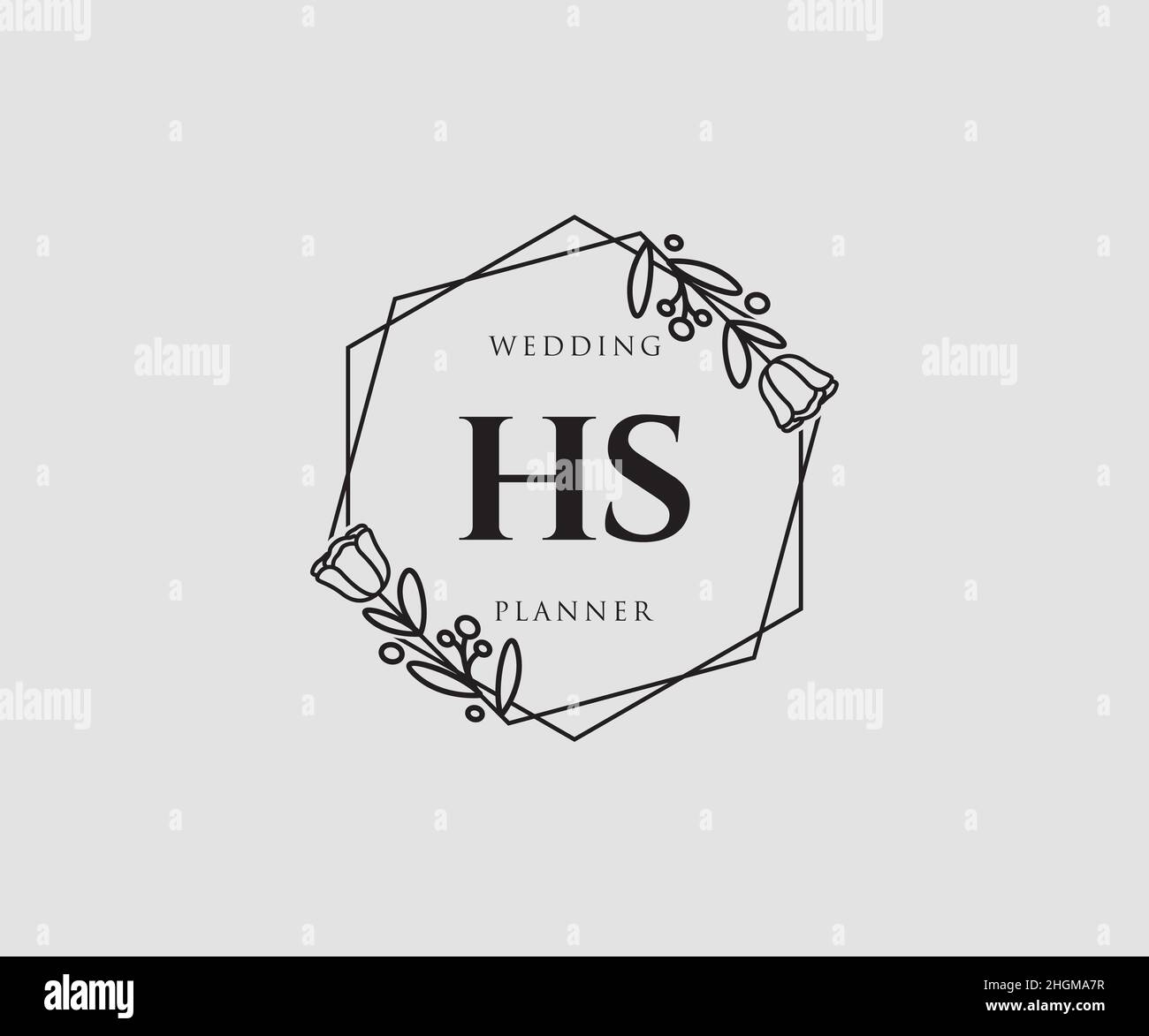 HS feminine logo. Usable for Nature, Salon, Spa, Cosmetic and Beauty ...