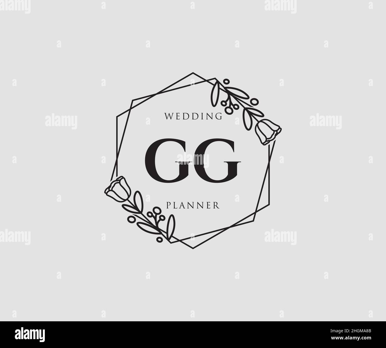GG feminine logo. Usable for Nature, Salon, Spa, Cosmetic and Beauty ...