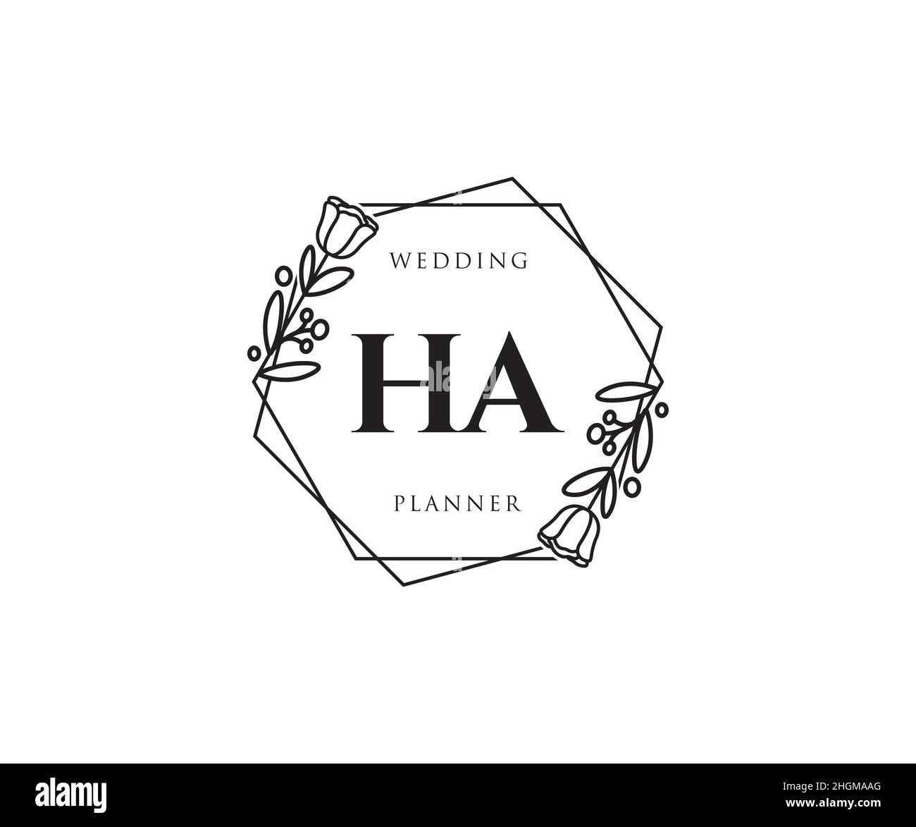 HA feminine logo. Usable for Nature, Salon, Spa, Cosmetic and Beauty ...