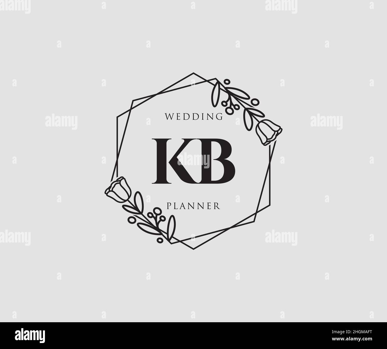 KB feminine logo. Usable for Nature, Salon, Spa, Cosmetic and Beauty ...