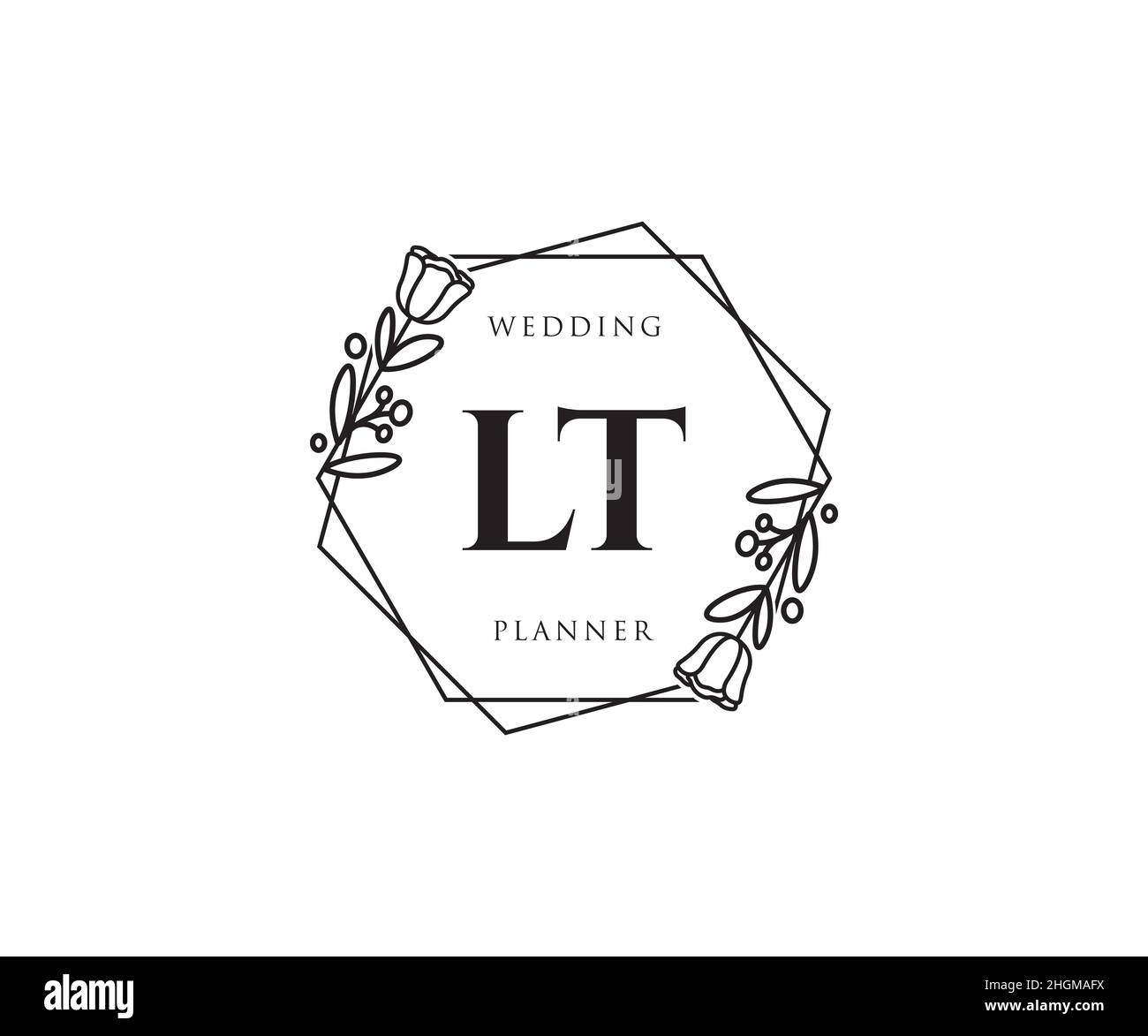LT feminine logo. Usable for Nature, Salon, Spa, Cosmetic and Beauty ...