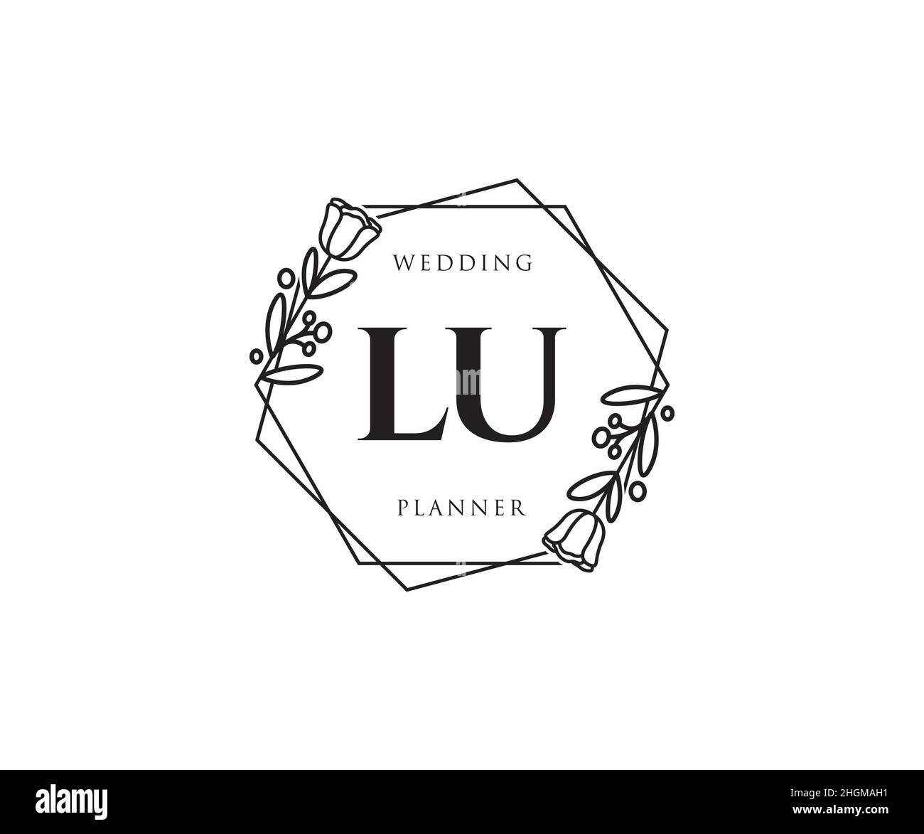 LU feminine logo. Usable for Nature, Salon, Spa, Cosmetic and Beauty ...