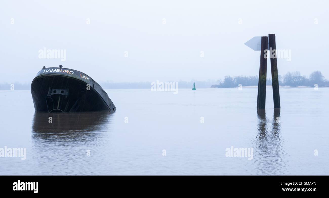 Hamburg ship wreck in water hi-res stock photography and images - Alamy