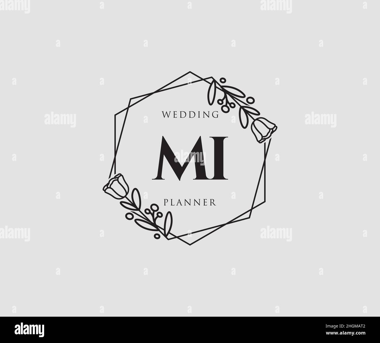 MI feminine logo. Usable for Nature, Salon, Spa, Cosmetic and Beauty ...