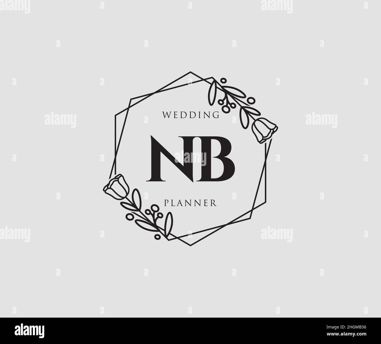NB feminine logo. Usable for Nature, Salon, Spa, Cosmetic and Beauty ...