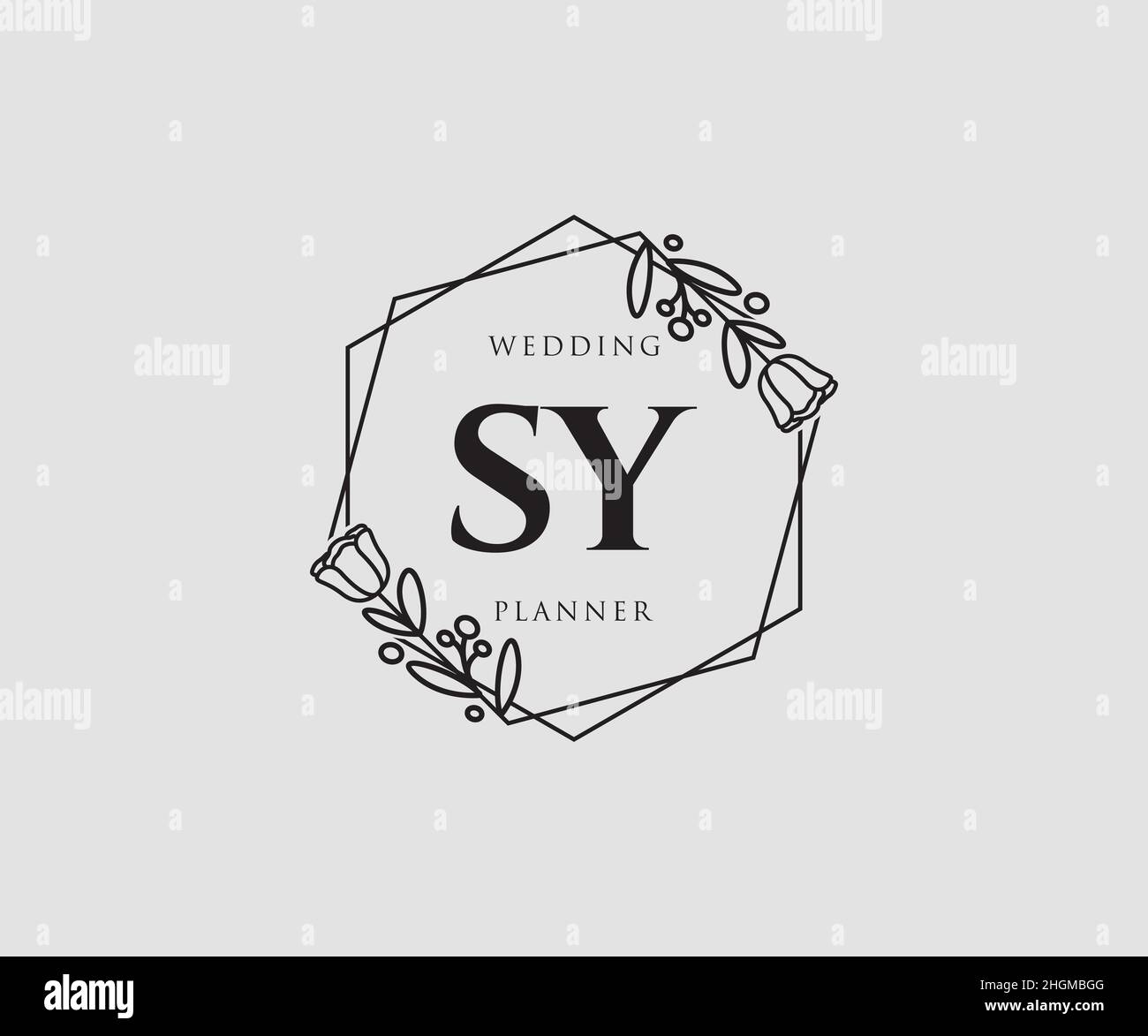 SY feminine logo. Usable for Nature, Salon, Spa, Cosmetic and Beauty ...