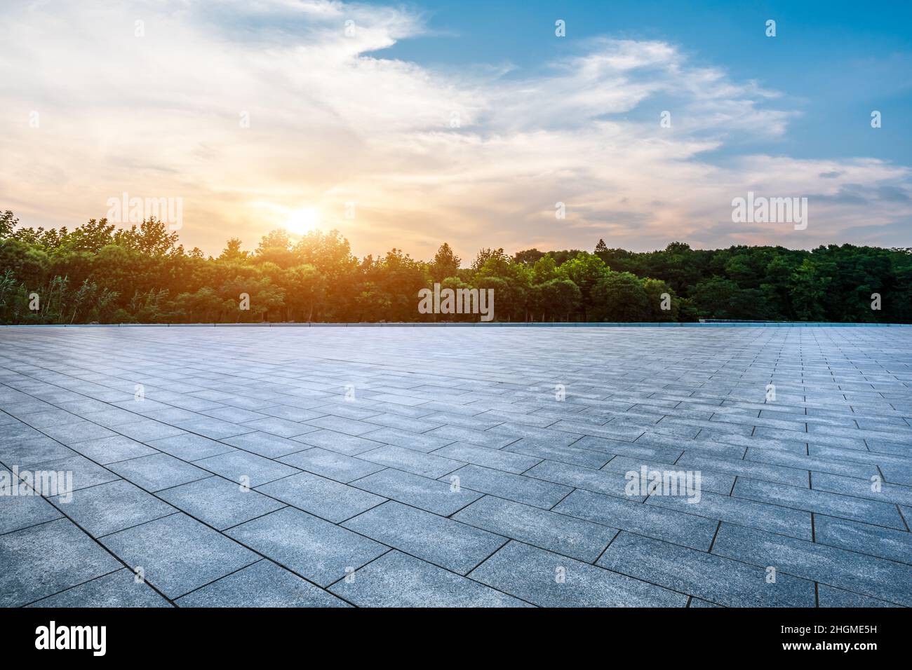 Empty street scene green hi-res stock photography and images - Alamy